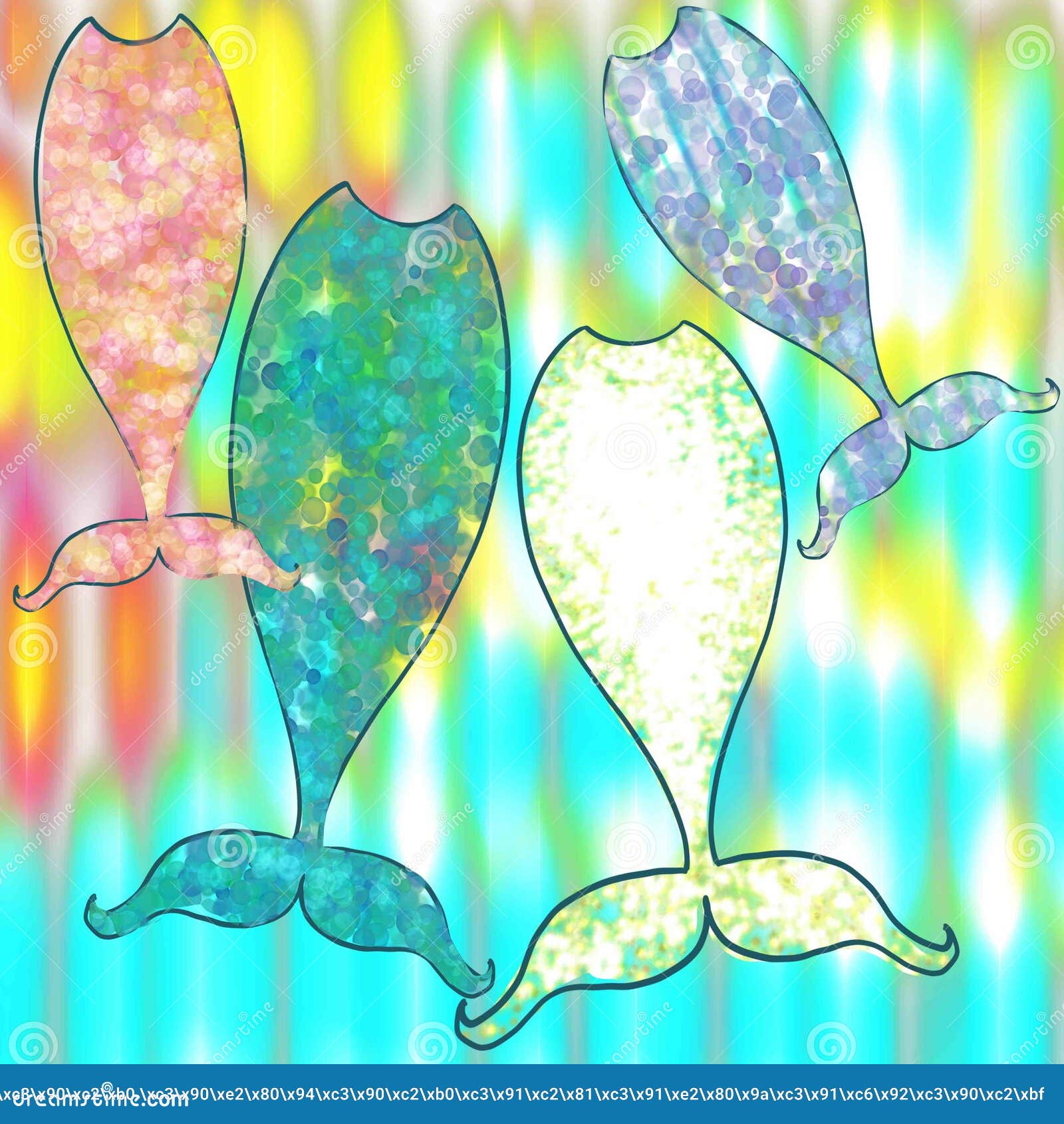 Mermaid Tail,water Bubbles,glare,scales Mermaid Tail,mermaid Tail with ...