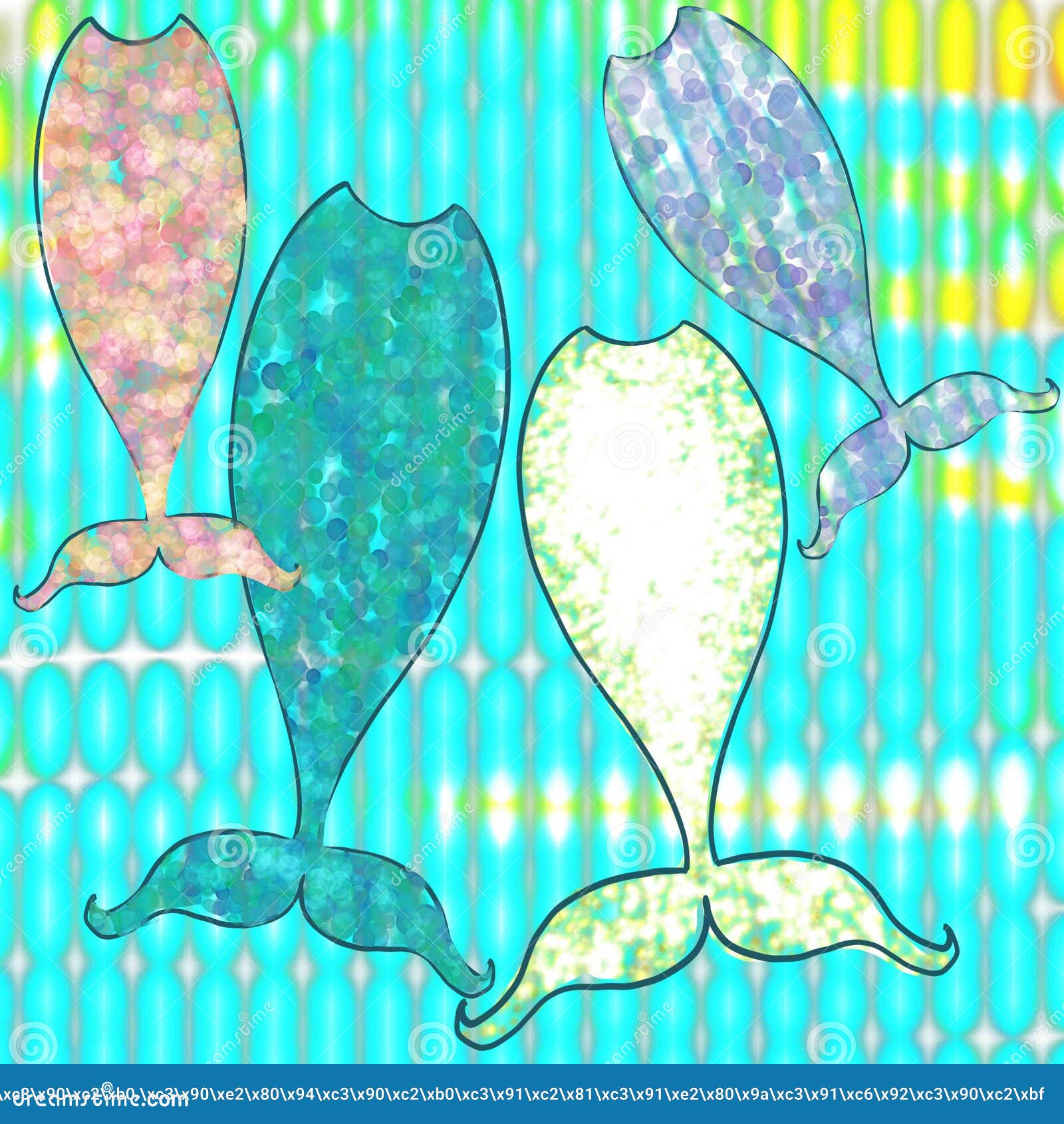 Mermaid Tail,water Bubbles,glare,scales Mermaid Tail,mermaid Tail with ...