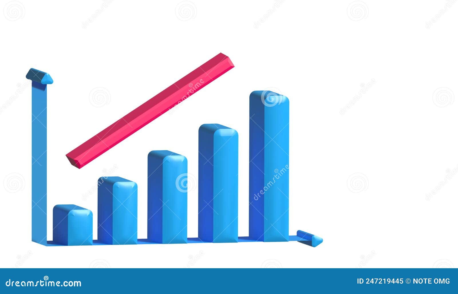 Business Statistics Graph 3d Bar Graph. Stock Illustration ...