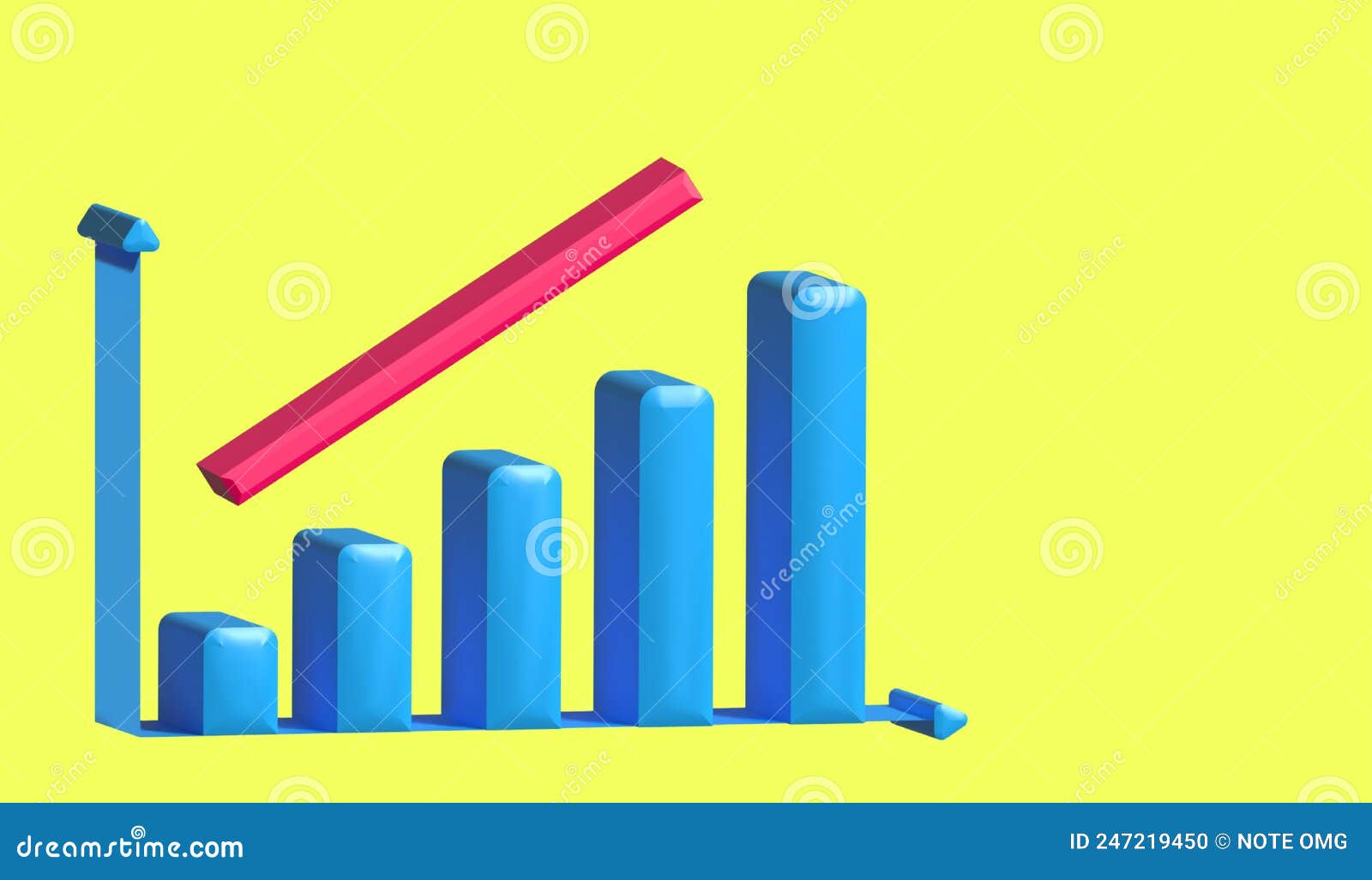 Business Statistics Graph 3d Bar Graph. Stock Illustration ...