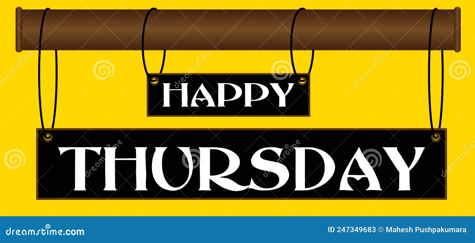 Happy Thursday Vector Design Stock Vector - Illustration of decoration ...