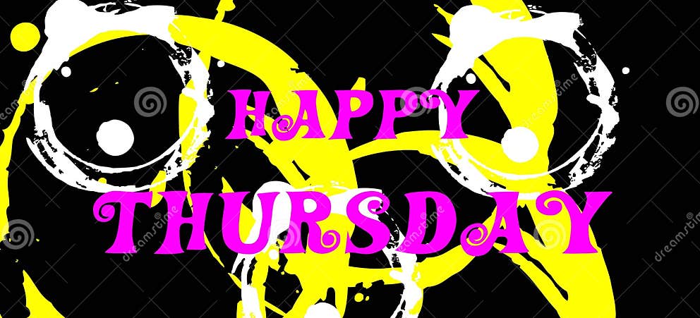 Happy Thursday Vector Design Stock Vector - Illustration of drawn ...