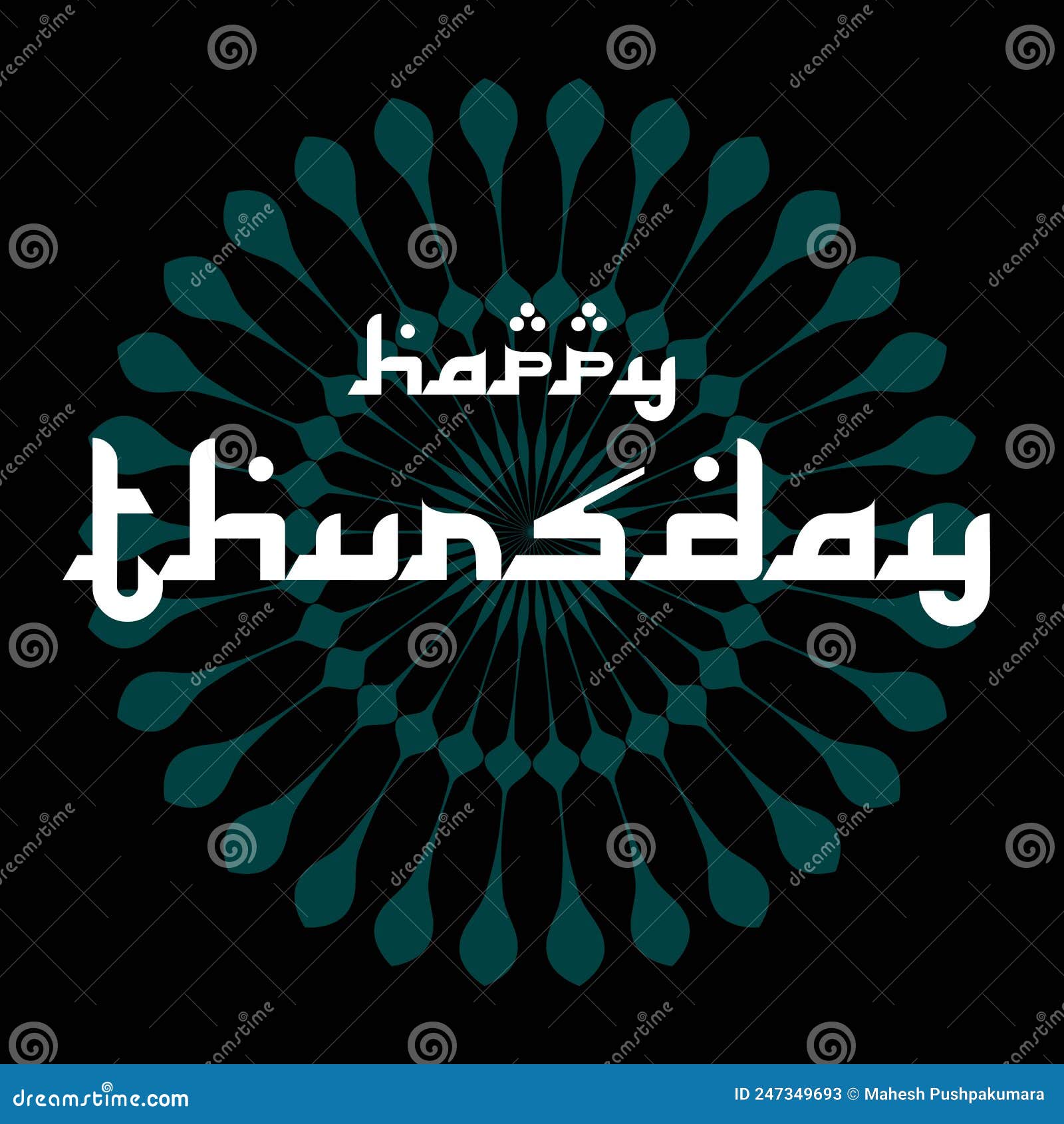 Happy Thursday Vector Design Stock Vector - Illustration of font ...