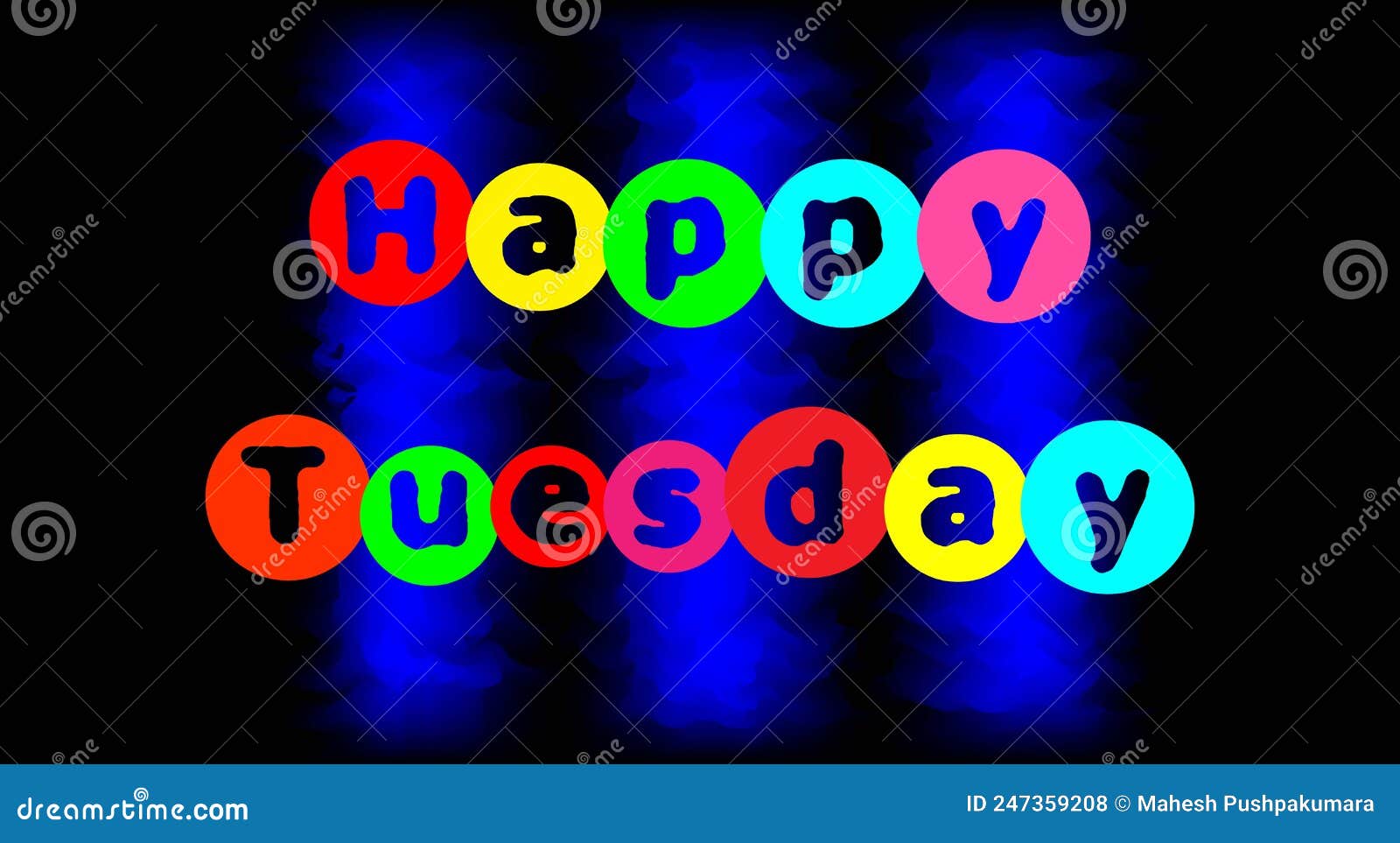 Happy Tuesday Vector Illustration Stock Vector - Illustration of card ...