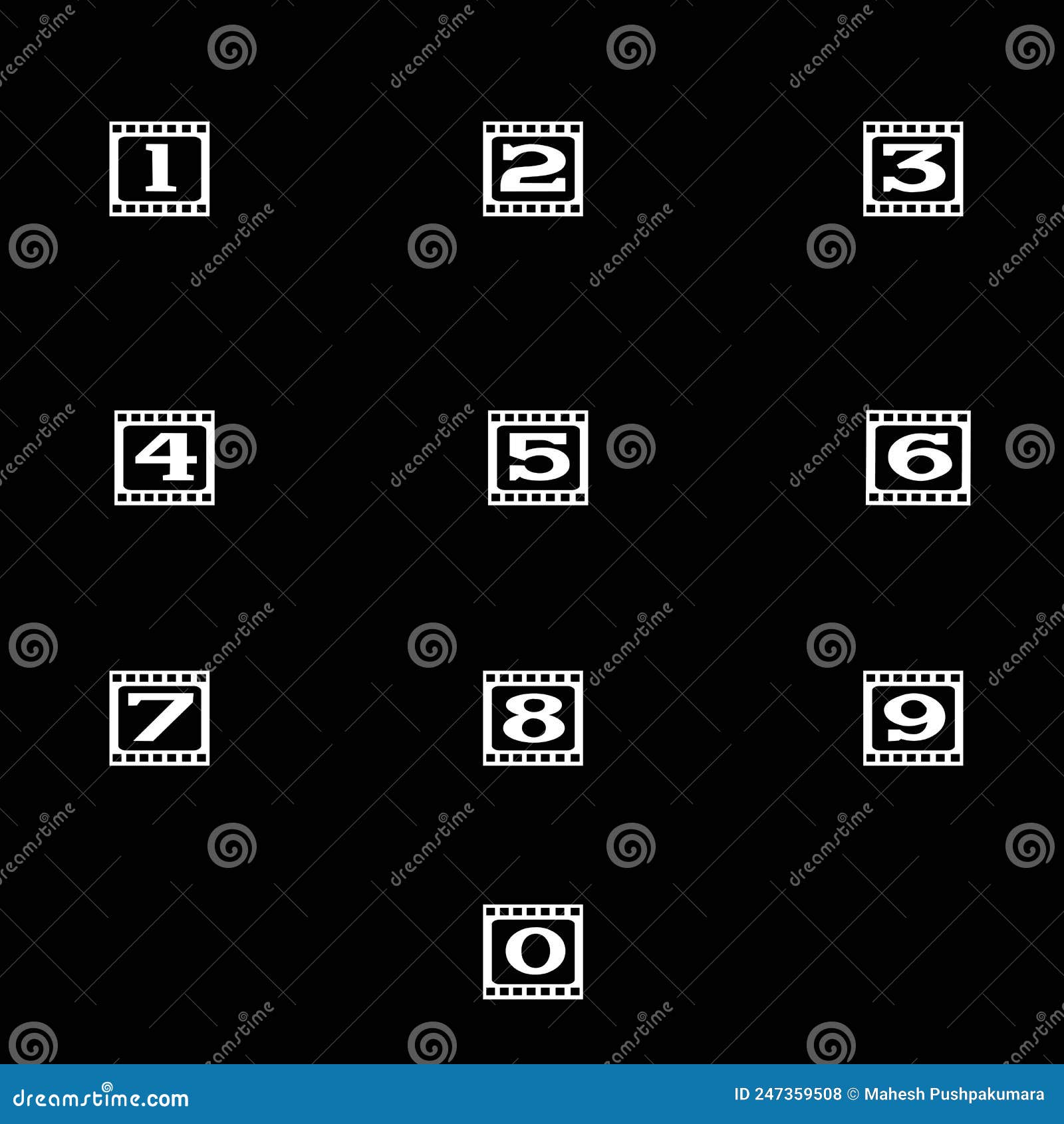 Set of numbers template stock vector. Illustration of background ...