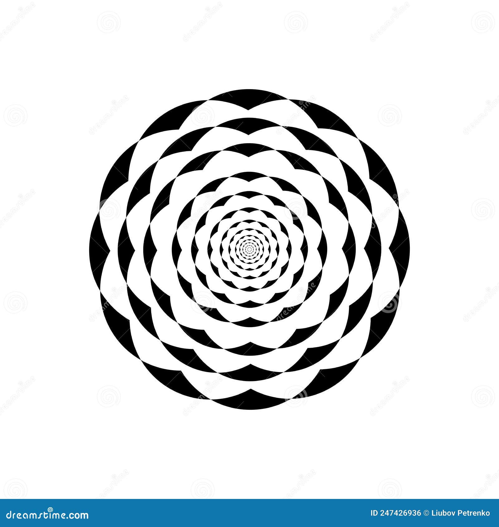 Minimal Abstract Symbol Circle Vortex Logo Stock Vector - Illustration ...
