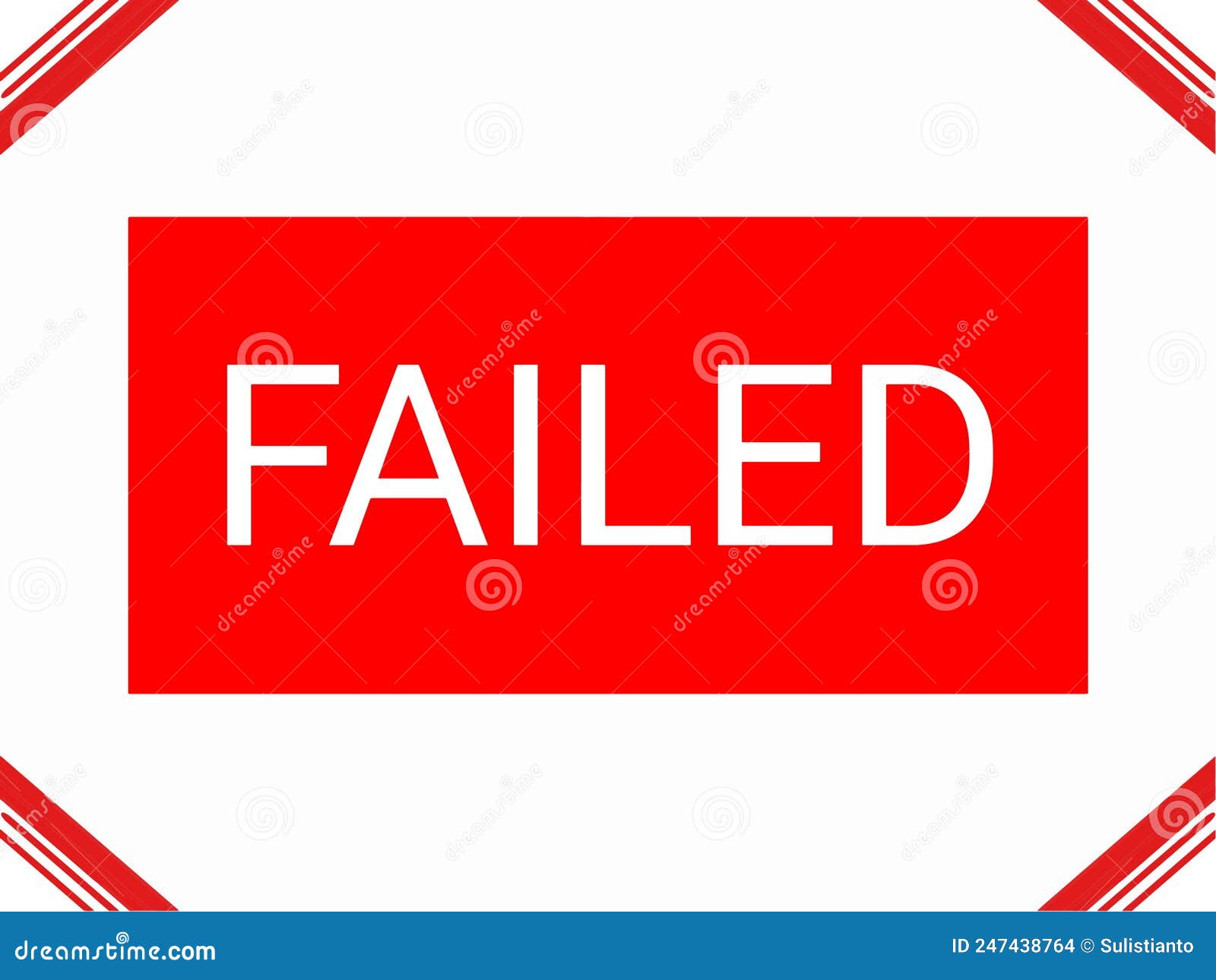 Failed Logo for Stamps of Failed Goods or Production Defects Stock ...