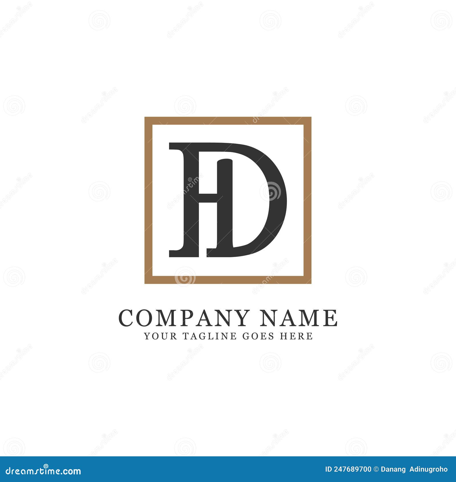 Real Estate Logo Design with Initial Group Name D and H, DH Letter Logo ...