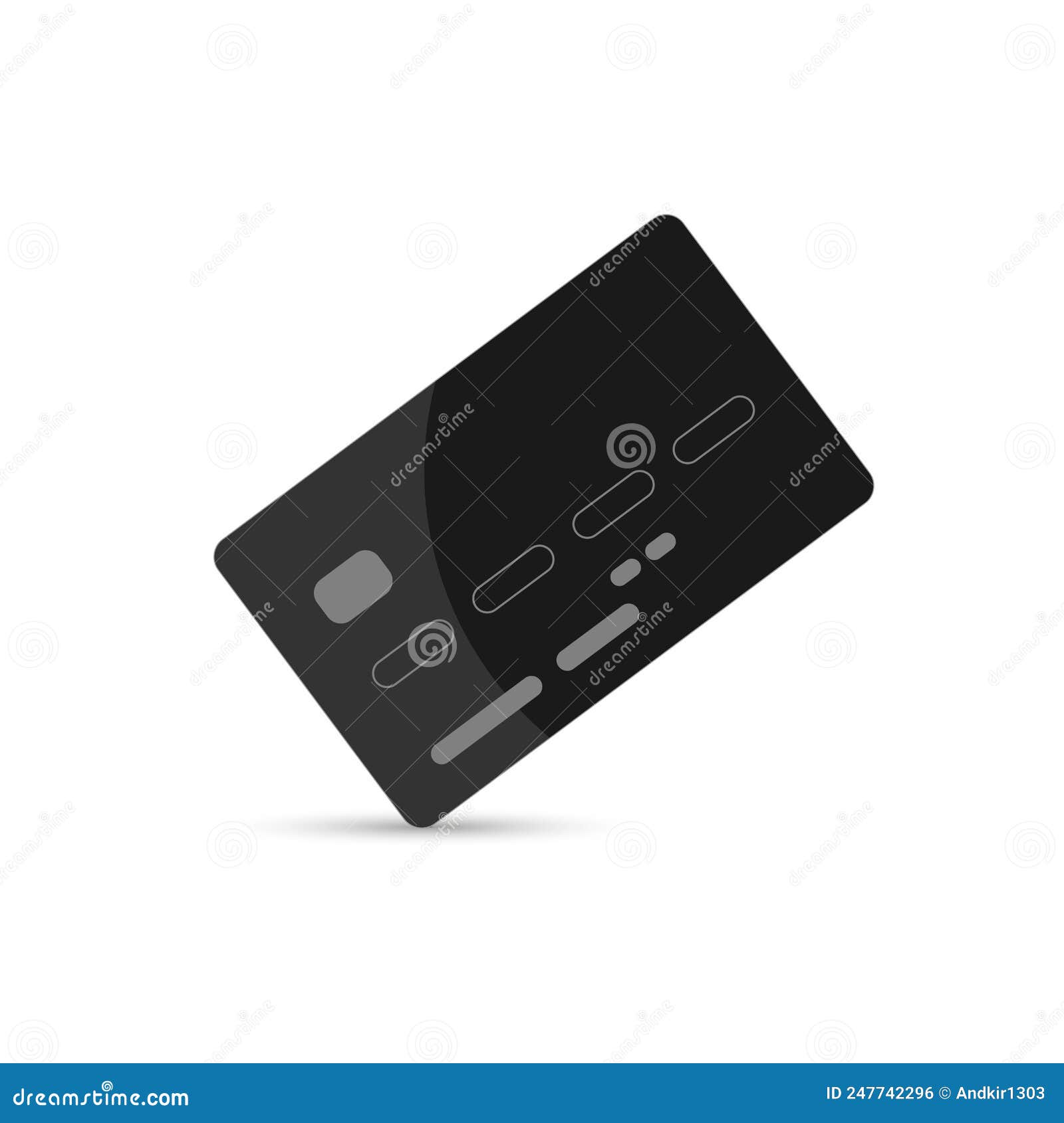 Black Bank Card, 1 View, Isolated Stock Vector - Illustration of ...
