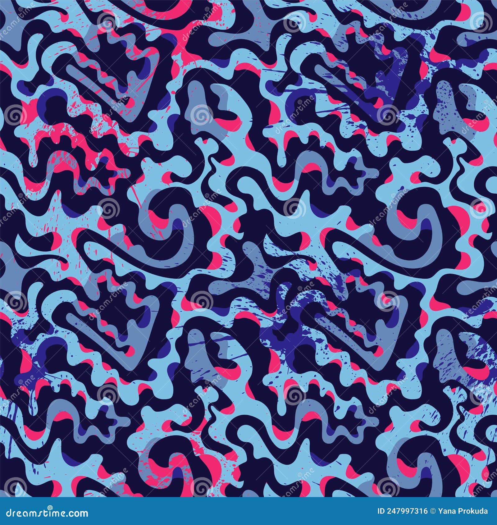 Abstract Seamless Ethnic Patten with Hand Drawn Wave Elements Stock ...