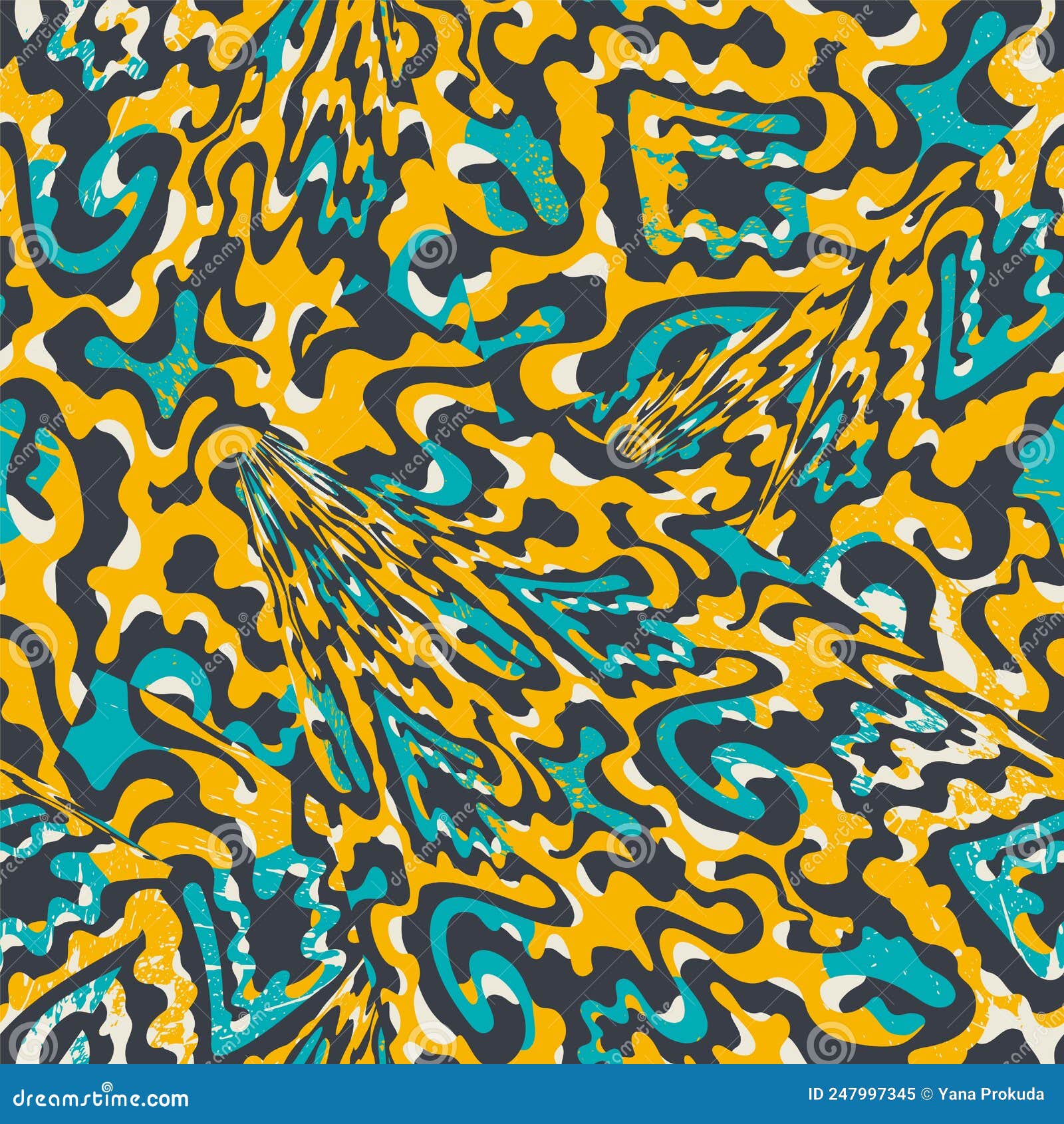 Abstract Seamless Ethnic Patten with Hand Drawn Wave Elements Stock ...