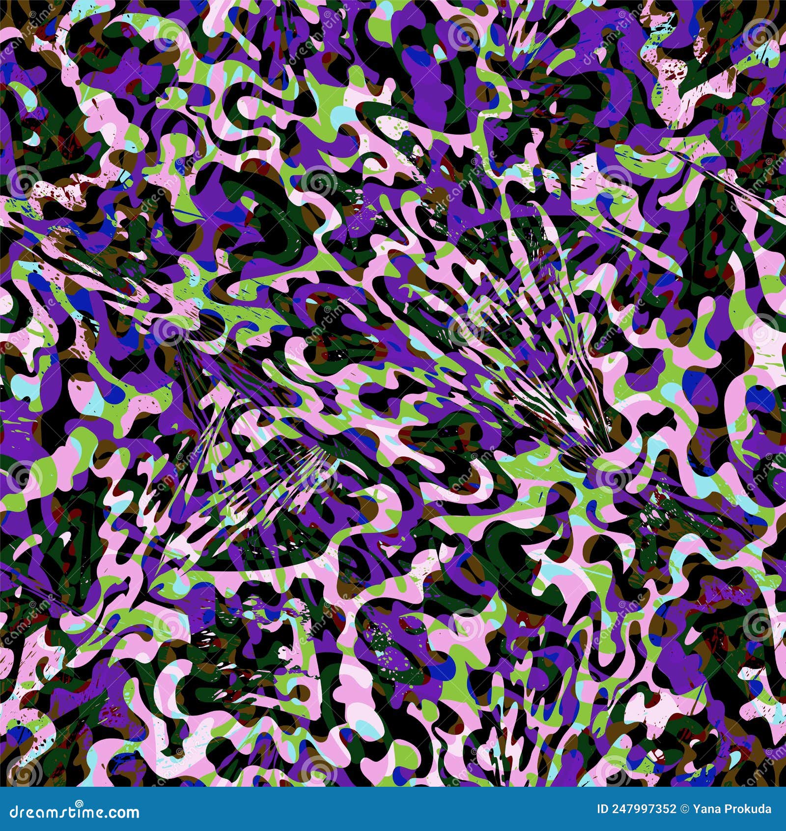 Abstract Seamless Ethnic Patten with Hand Drawn Wave Elements Stock ...