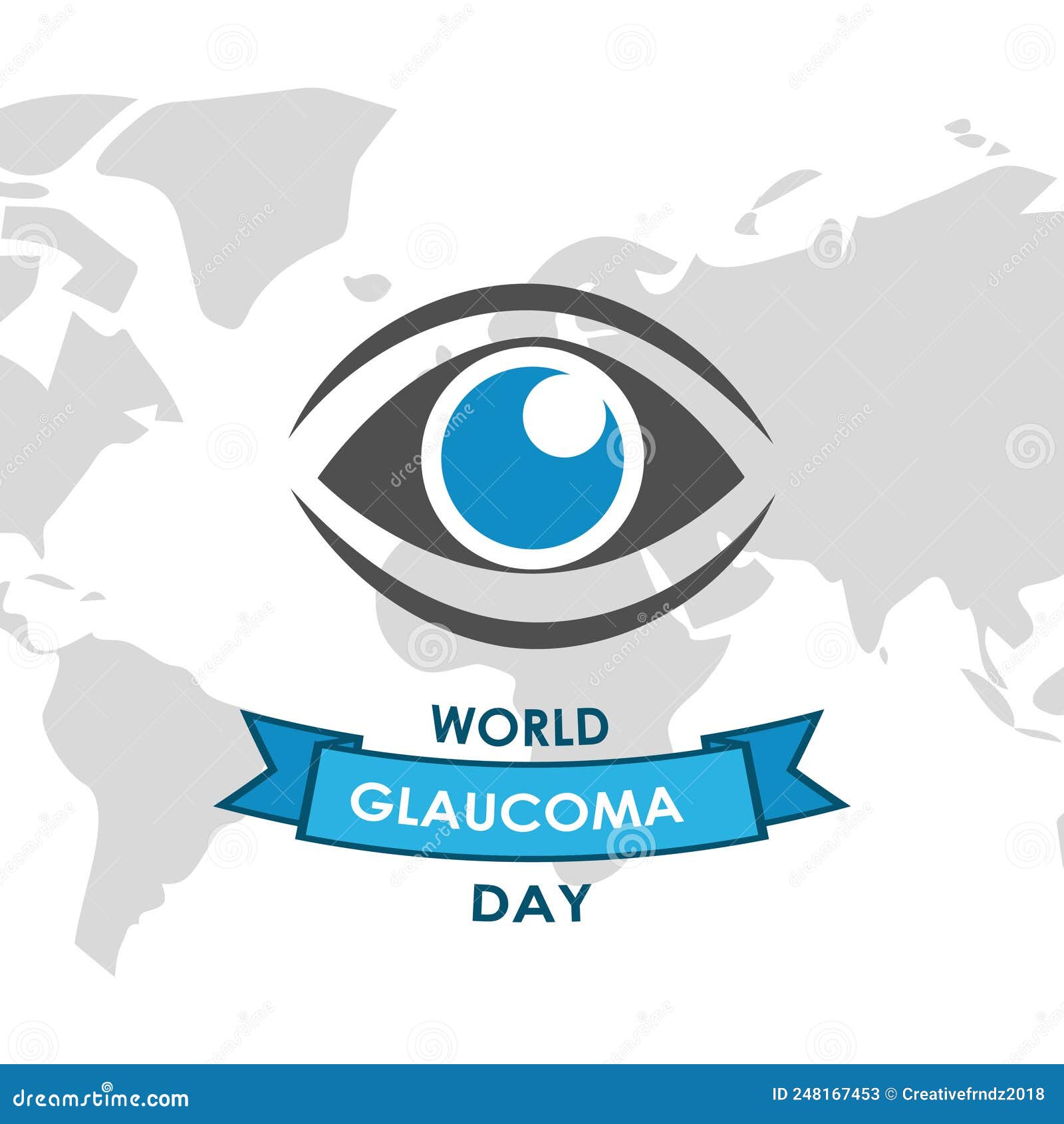 Design For Glaucoma Week With Blindness Due This Ocular Disease, Vector ...
