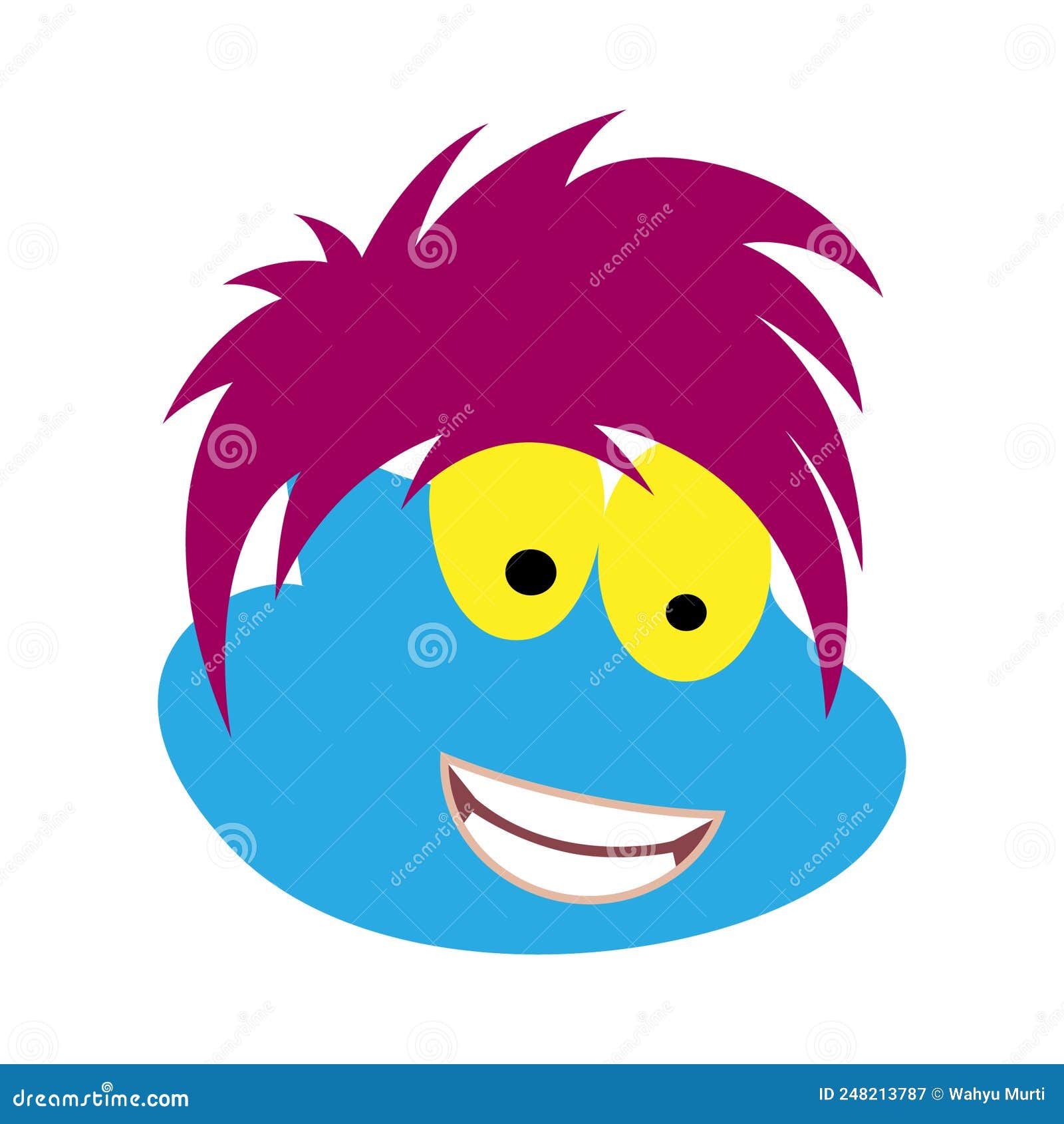 Cute and Simple Cartoon Face Clip Art Stock Vector - Illustration of ...