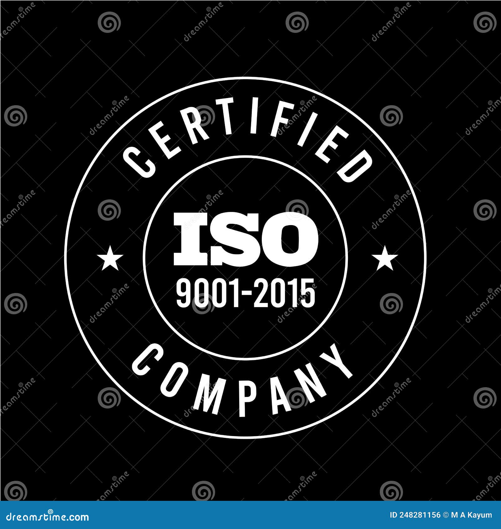 Iso 2015 Certification Iso Logo Iso 9000 Certification Premium Vector ...