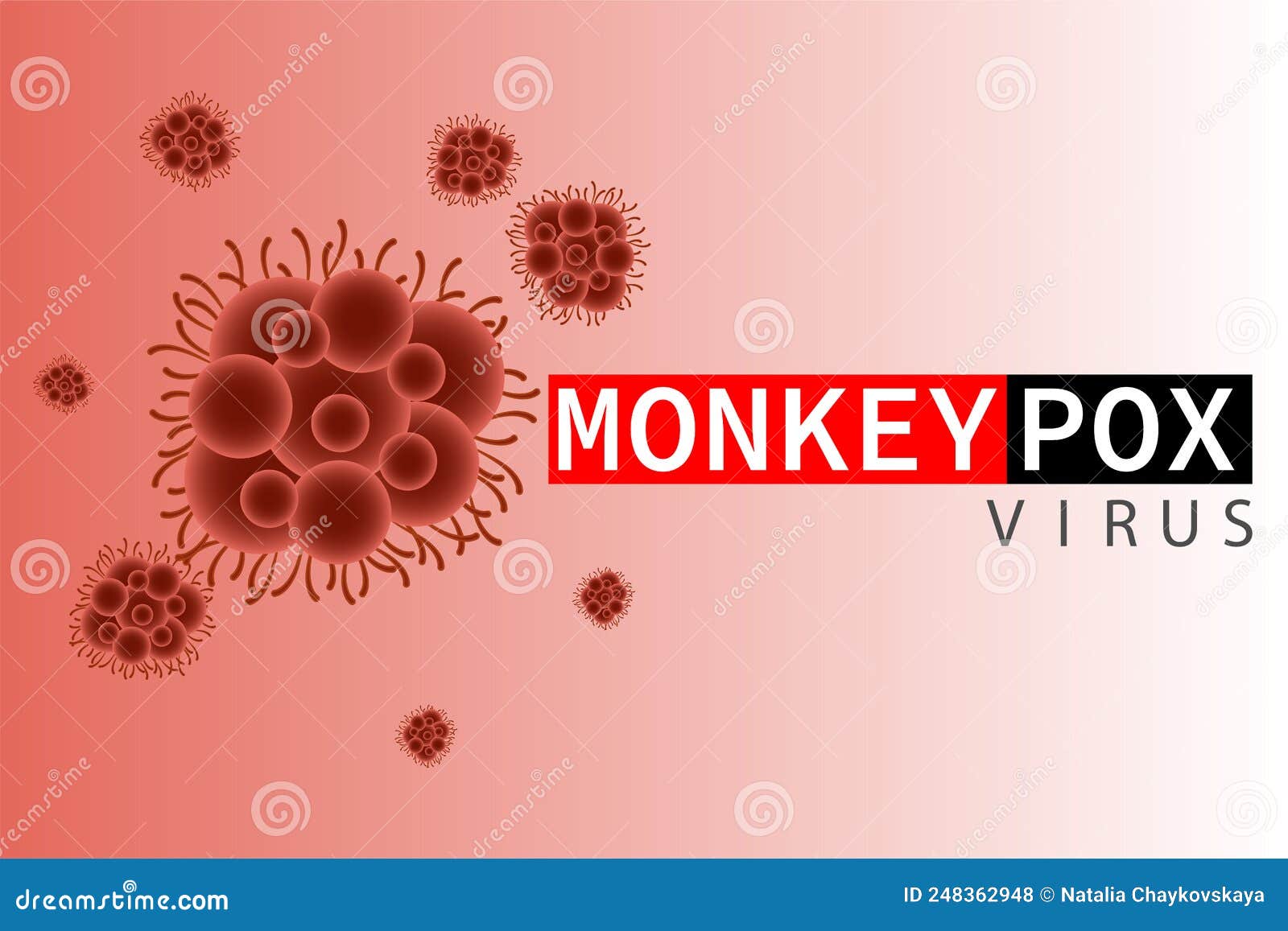 Vector Illustration of the Concept of the Monkeypox Virus. Stock ...