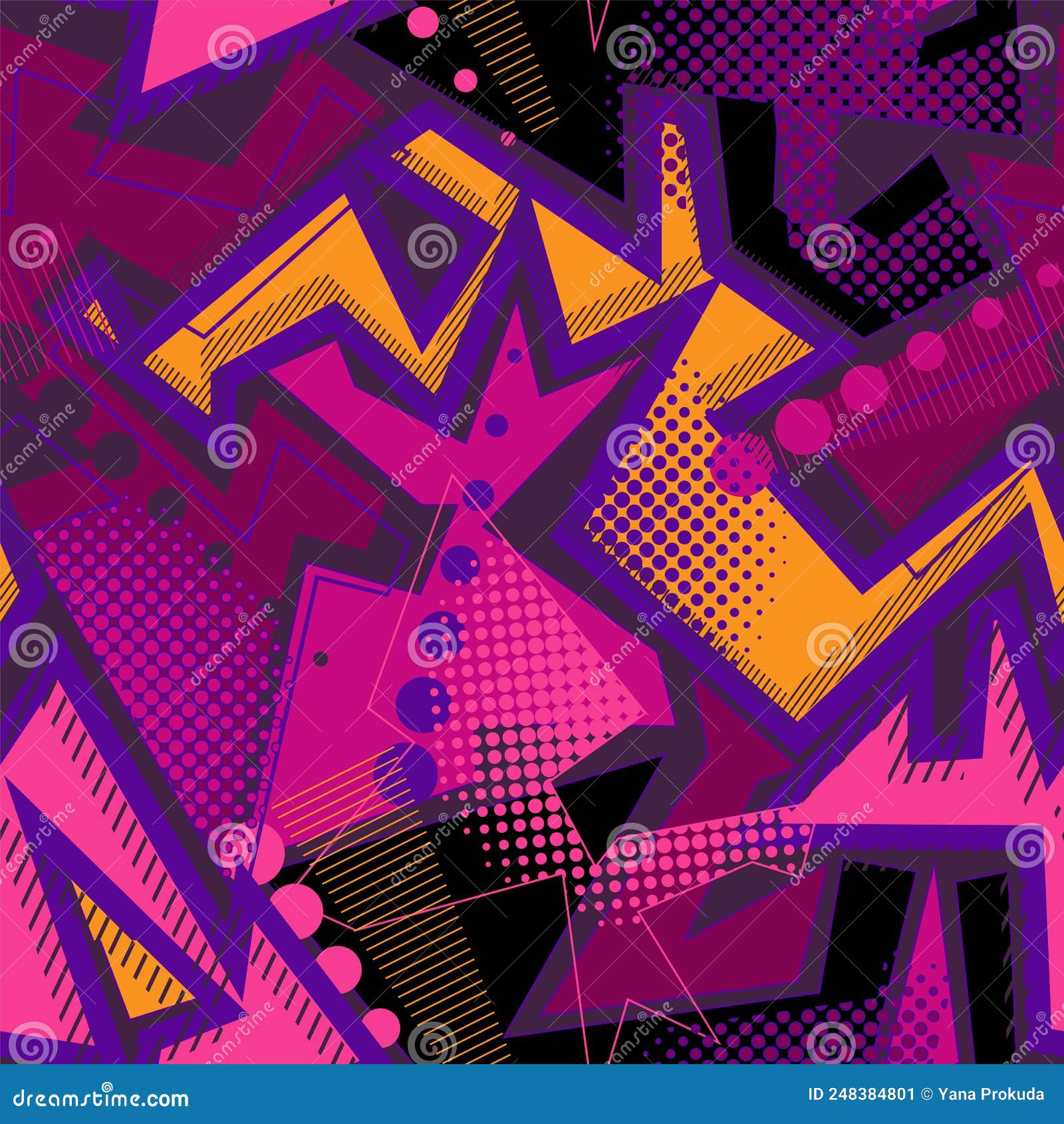 Abstract Urban Pattern with Curved Geometry Elements, Lines and Chaotic ...