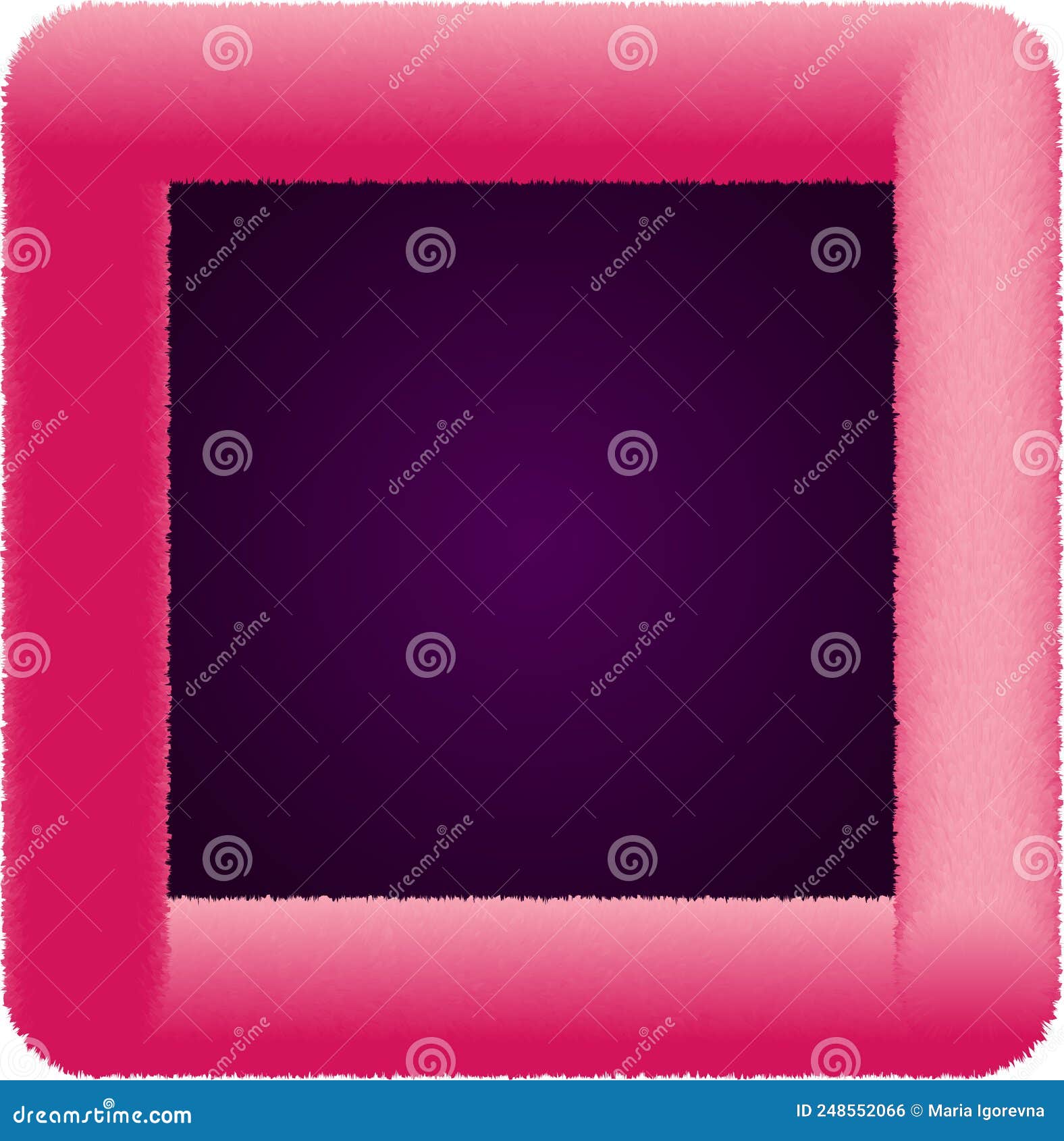 Pink Fluffy Fur Frame for Photo or Congratulation or Mock Up Stock ...