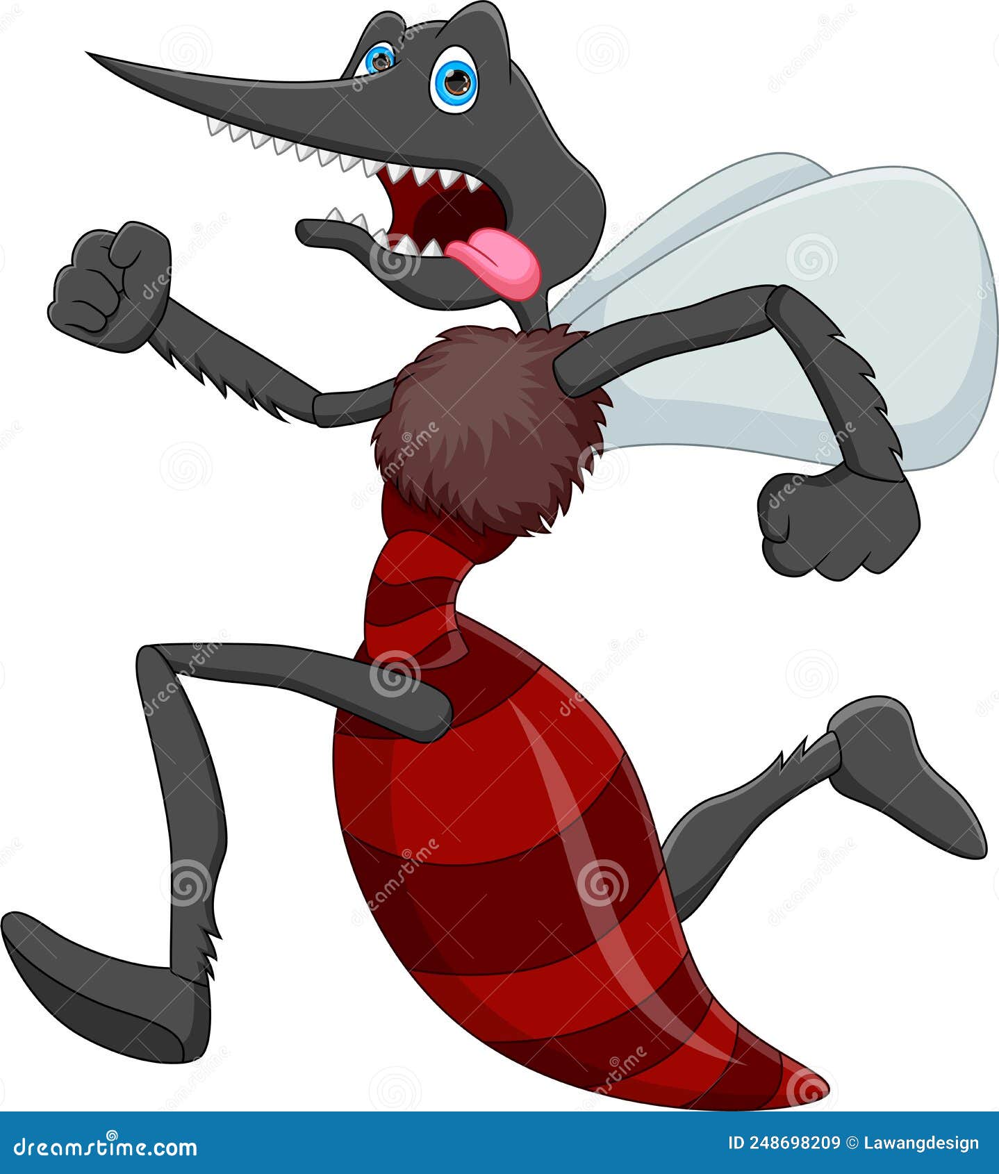 Man Running Scared Isolated Coloring Page For Kids Vector Illustration ...