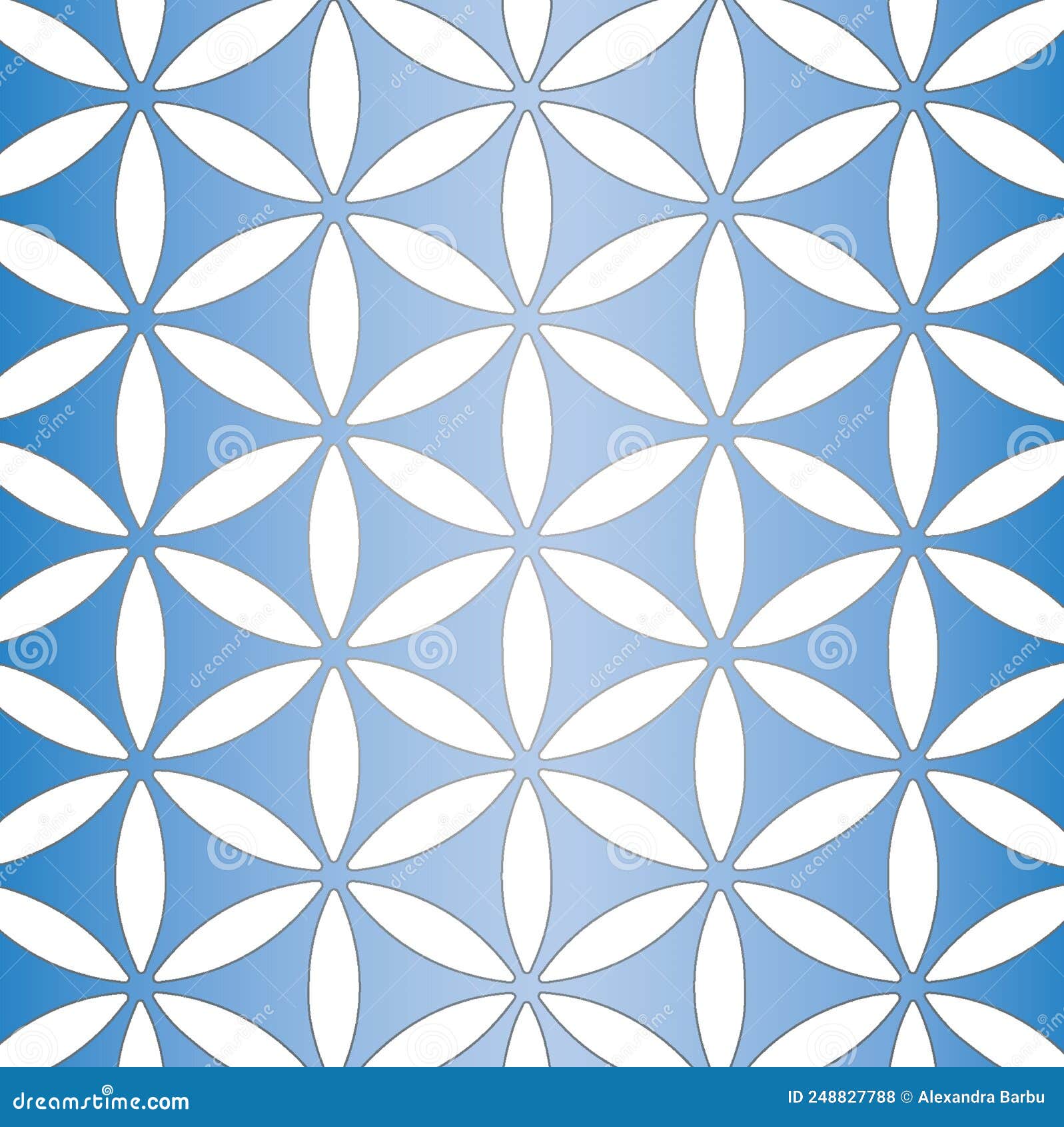Flower of Life Sacred Geometric Seamless Repetitive Vector Pattern ...