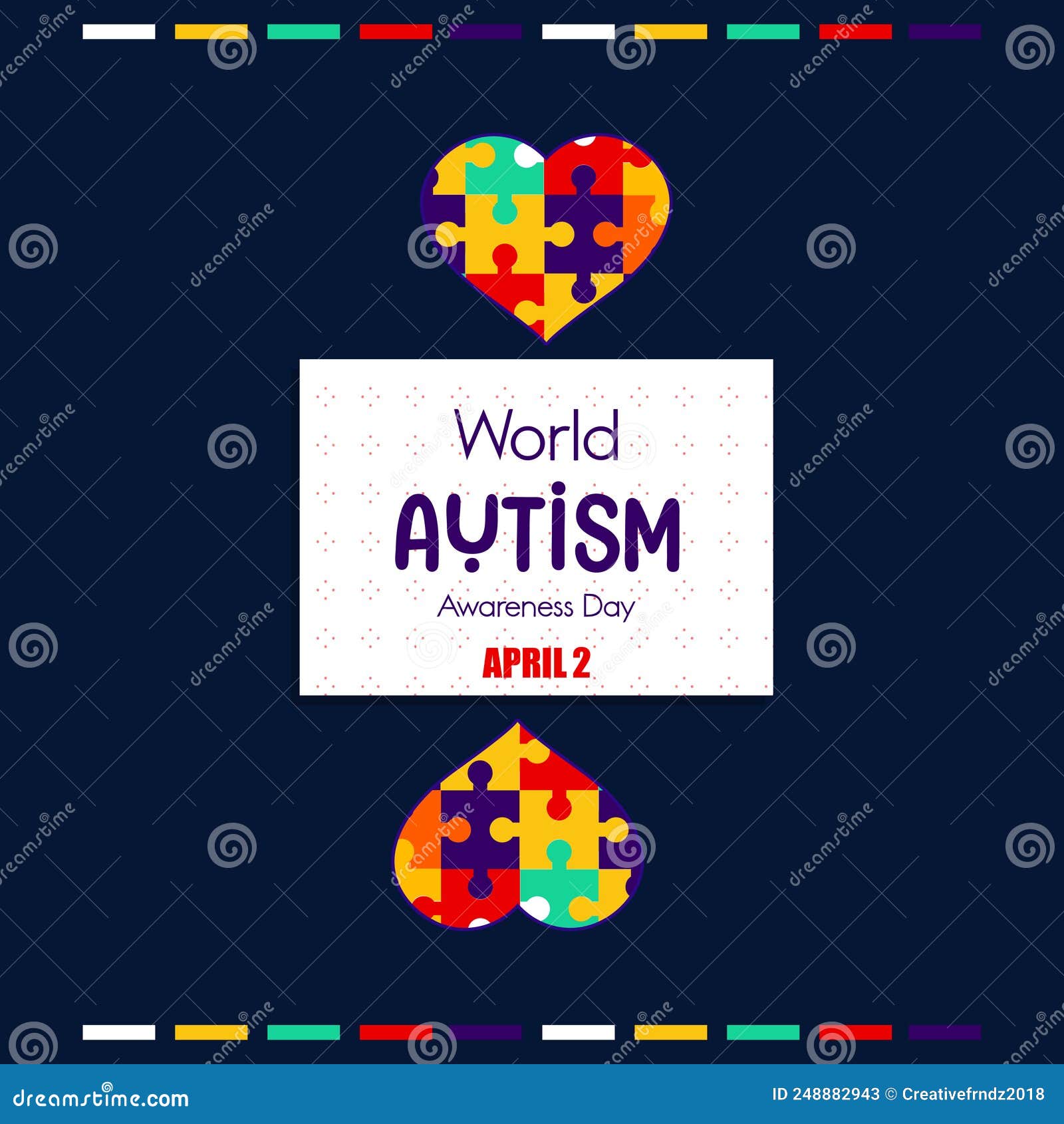World Autism Awareness Day Banner Design Stock Vector - Illustration of ...