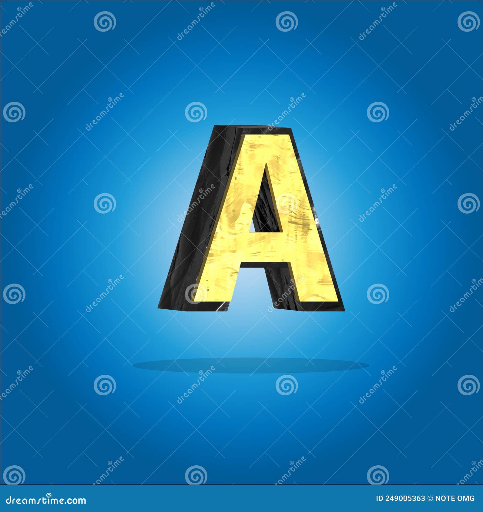 Grey Letter a Logo Isolated from Blue Background. 3D Illustration Stock ...