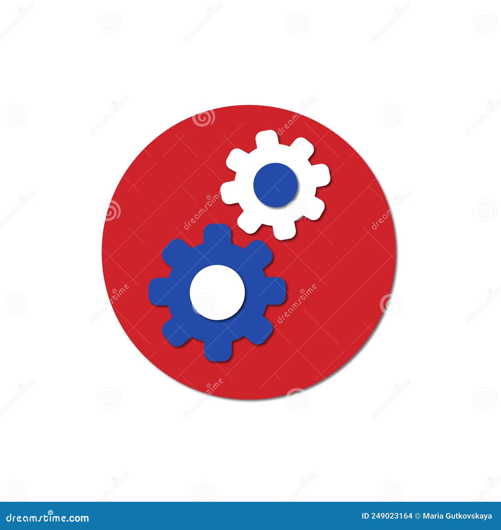 Settings button 3d render. stock illustration. Illustration of isolated ...