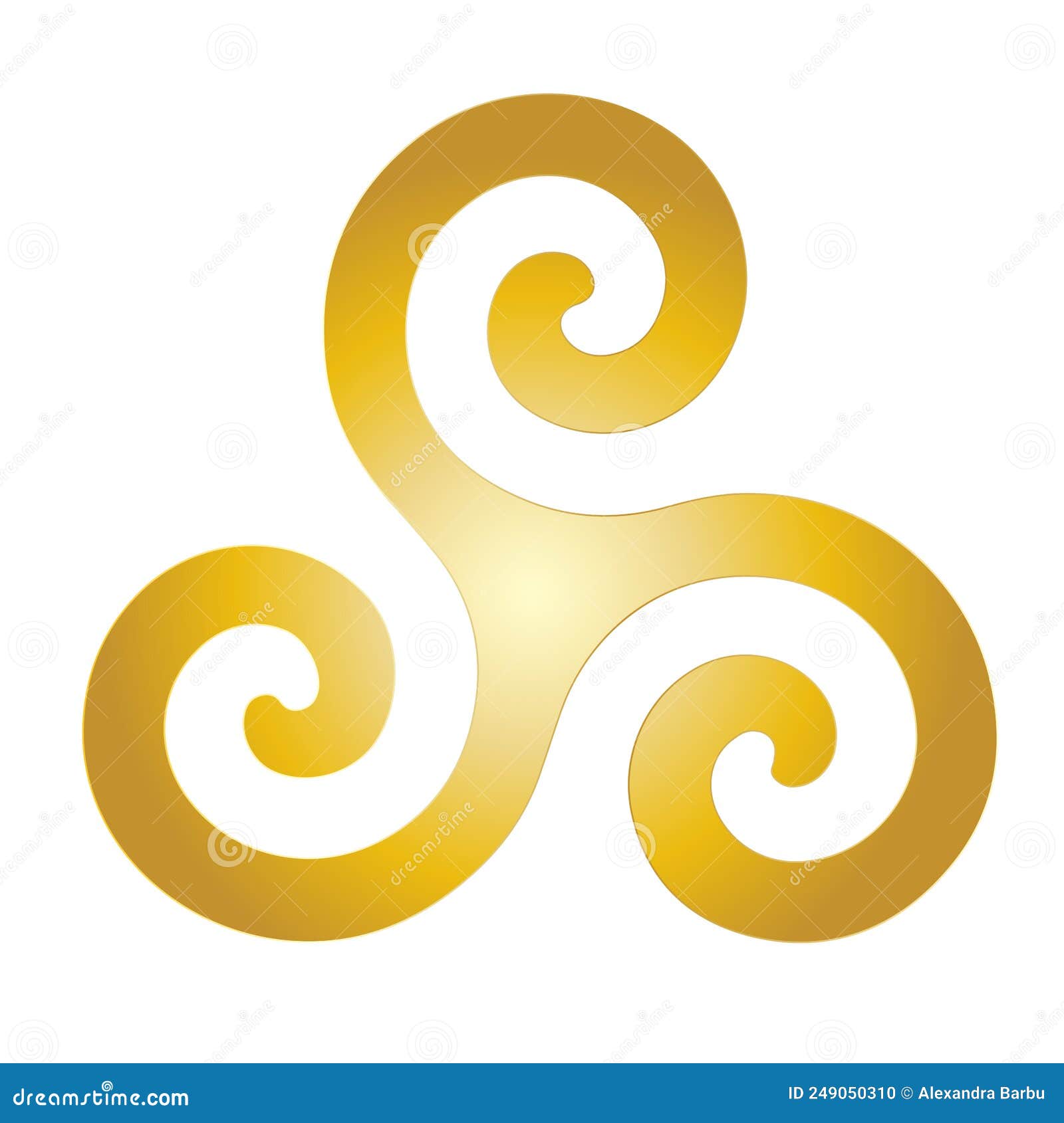 Gold Spiritual Symbol Celtic Trinity, Triskelion, Holy Trinity Sign ...