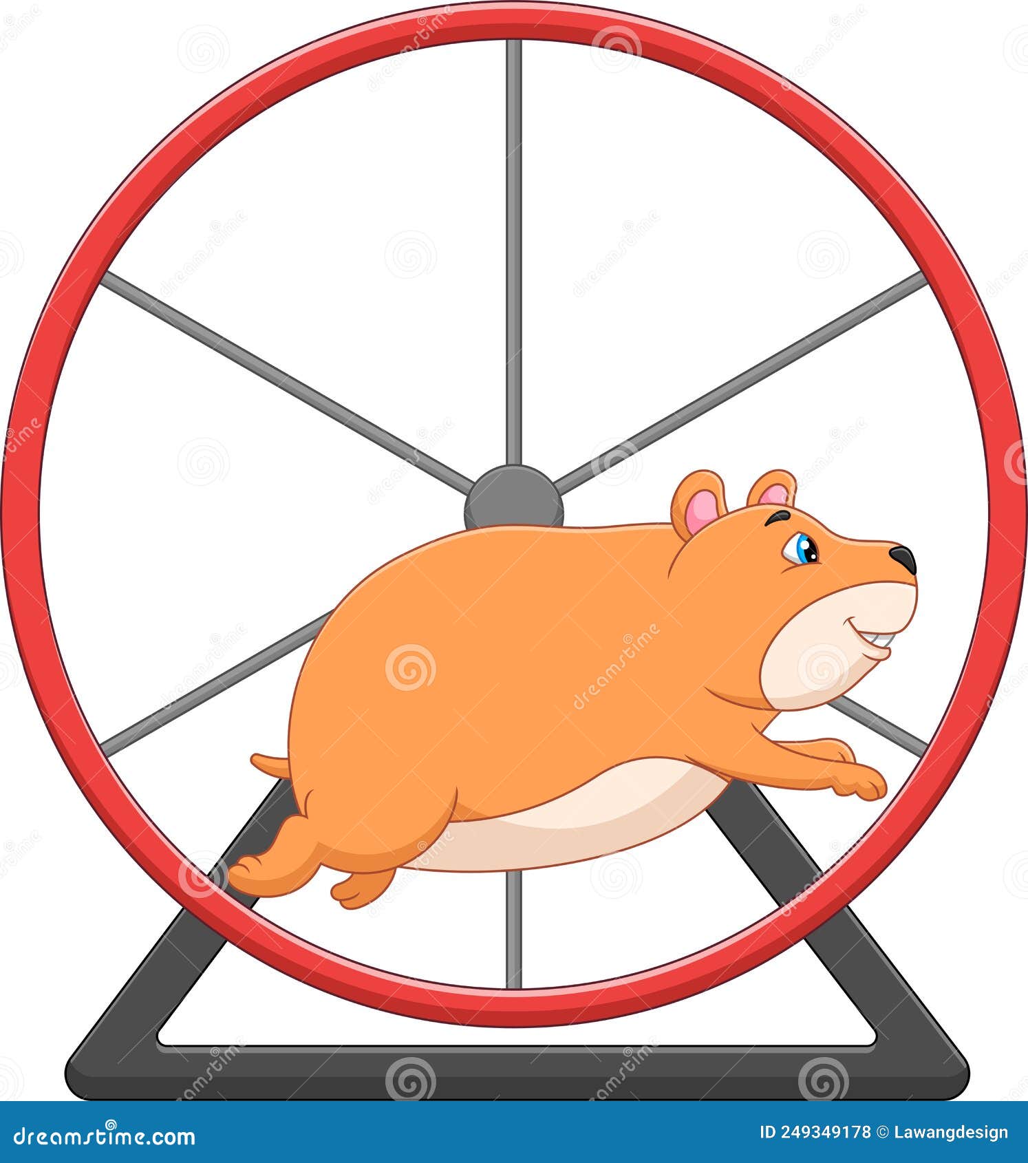 Hamster Running In The Ball Vector Illustration | CartoonDealer.com ...