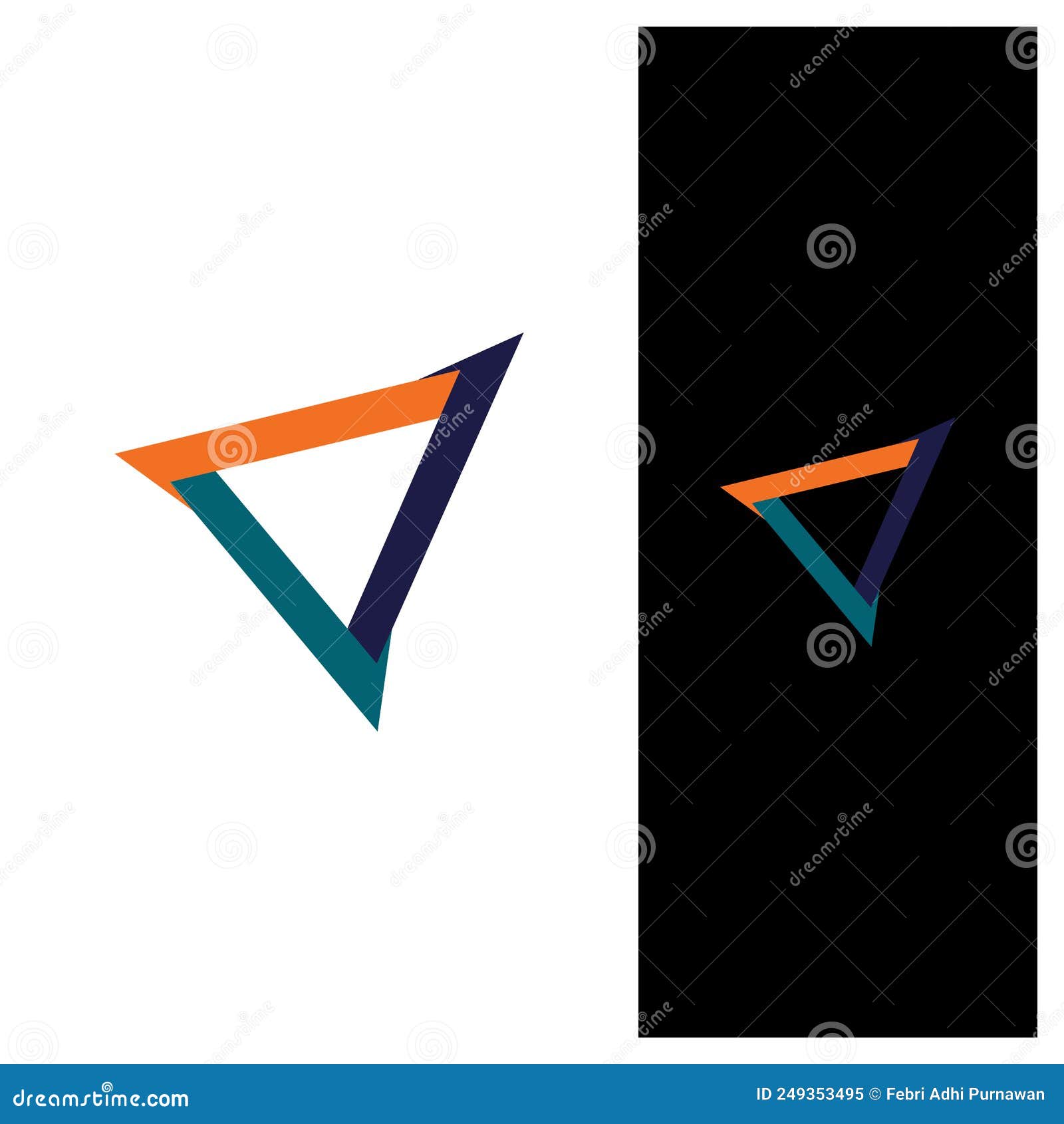 Unique Triangle Shape Logo Concept Icon Stock Vector - Illustration of ...