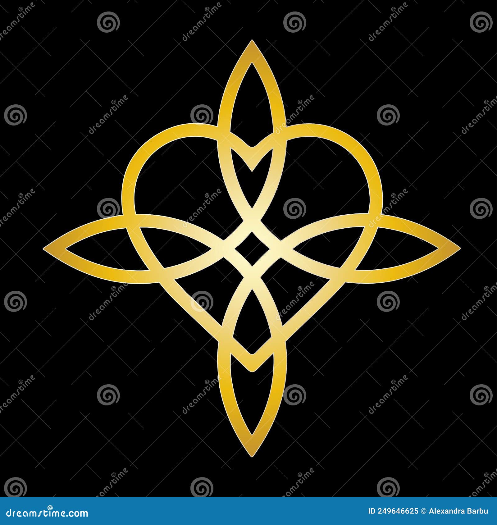 Quadruple Heart Celtic Knot, Holy Trinity, Spiritual Symbol of Eternity ...