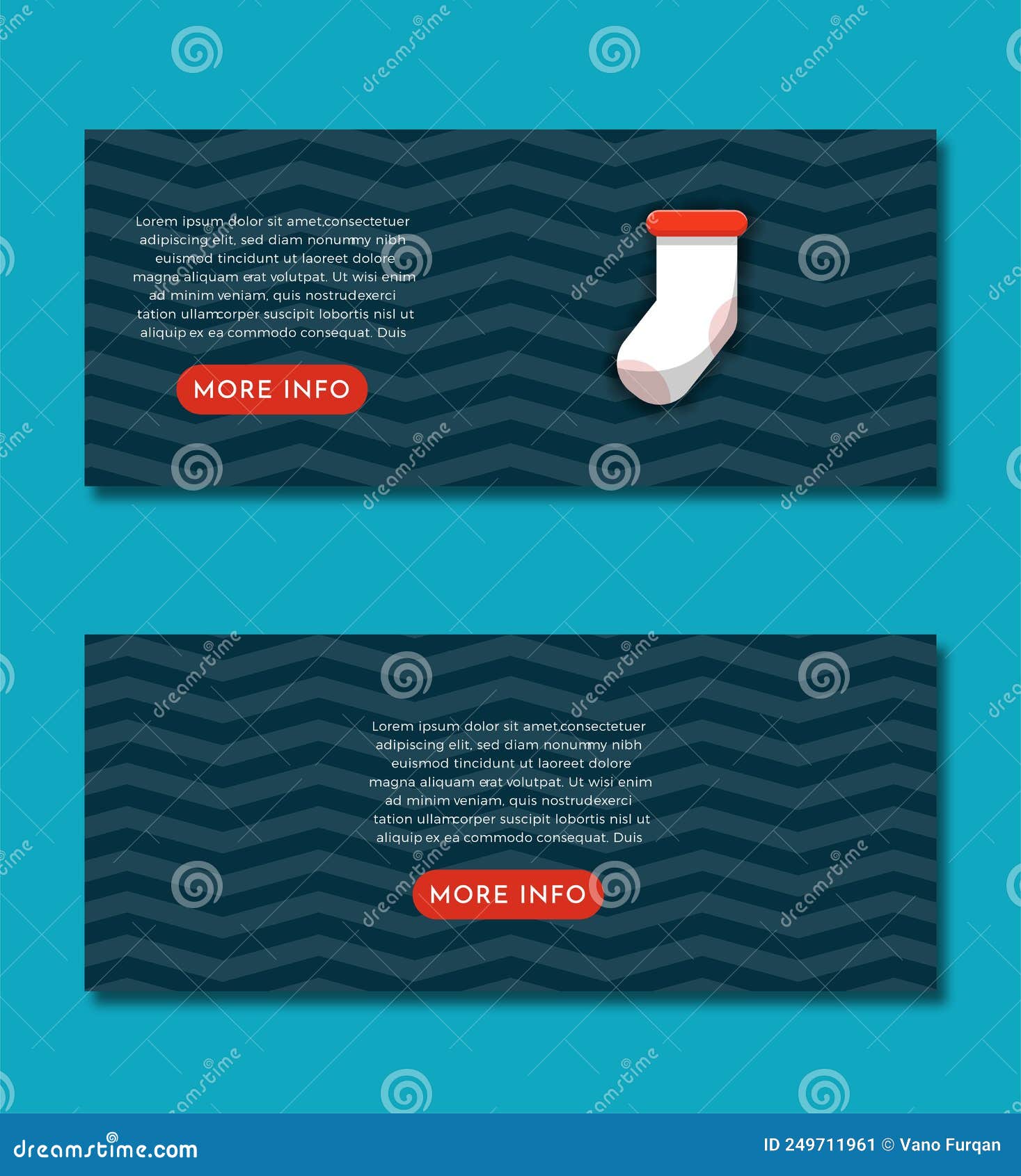 Realistic Sock Illustration Banner Set Design Template Stock Vector ...