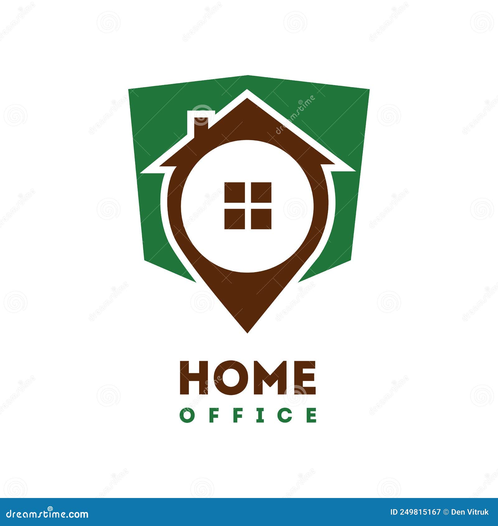 Home Office Vector Logo Design Template Stock Vector - Illustration of ...
