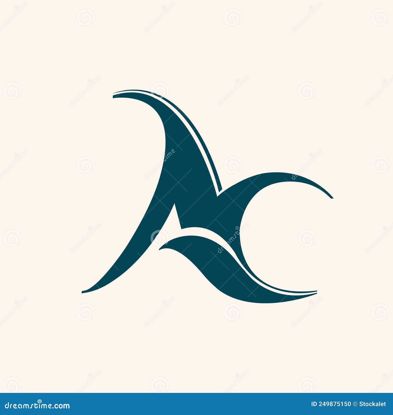 AC Monogram Logo. Calligraphy Letter a, Letter C Abstract Signature ...