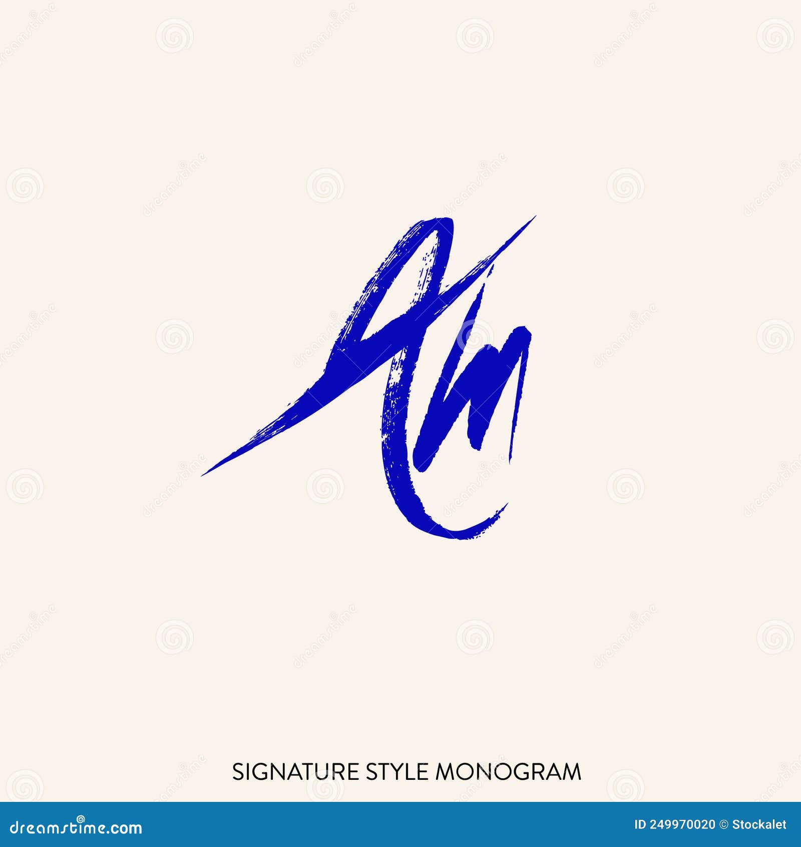 Am Monogram. Calligraphy Letter a, Letter M Signature Logo. Stock ...