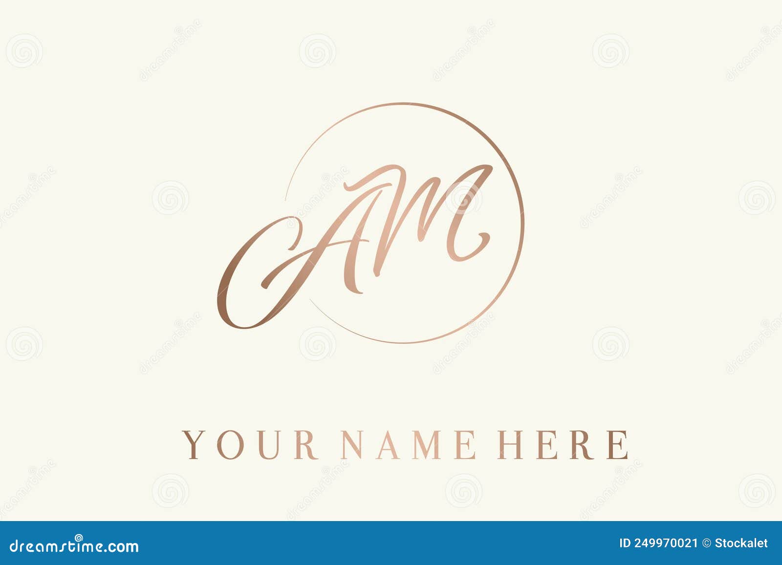 Am Monogram. Calligraphy Letter a, Letter M Signature Logo. Circle ...