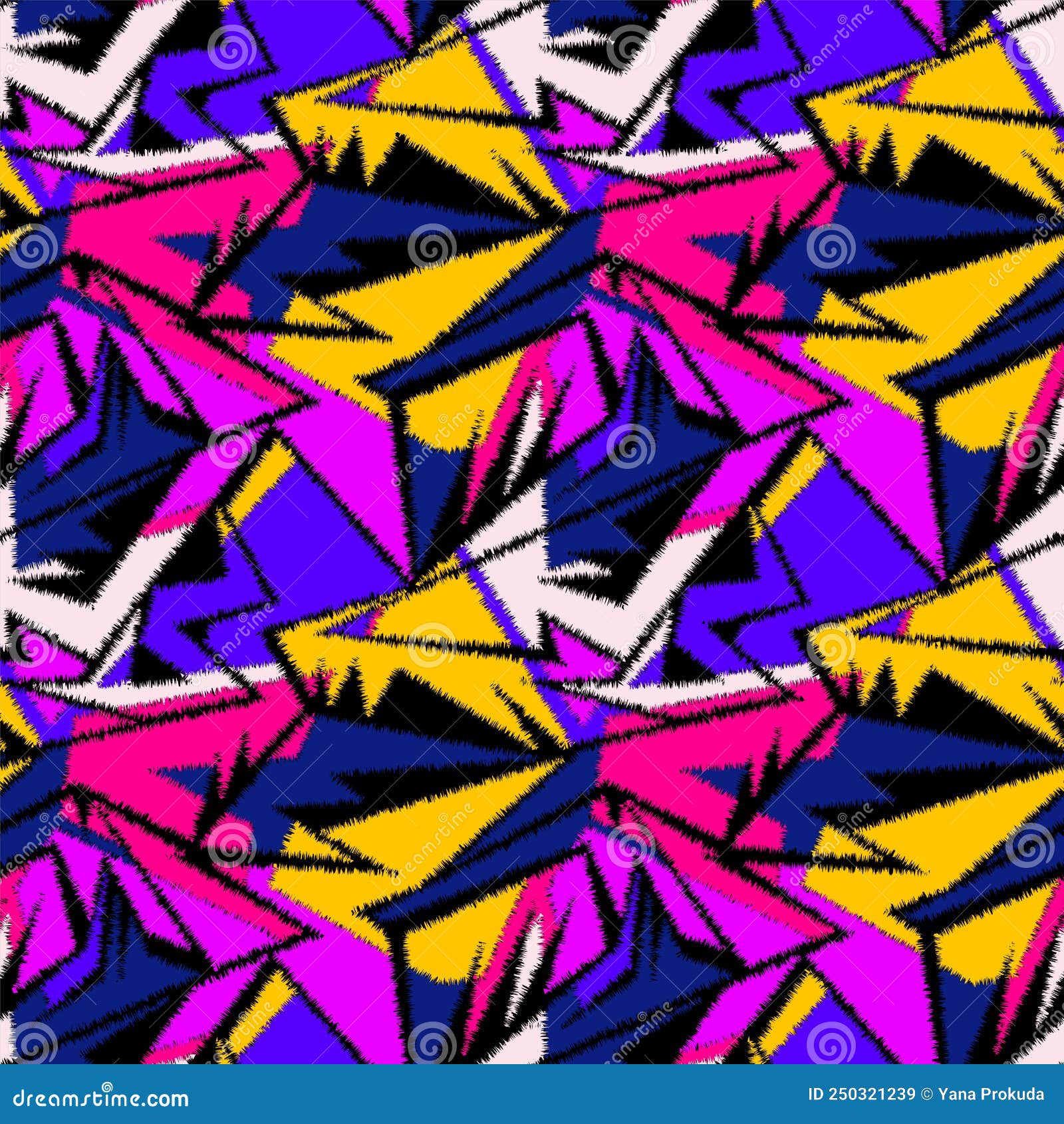 Seamless Abstract Urban Pattern with Curved Geometry Elements Stock ...