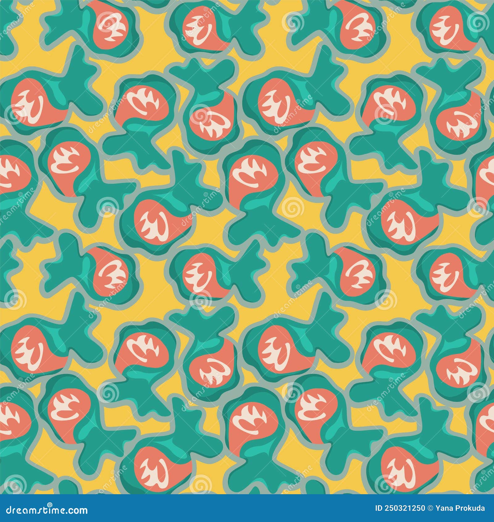 Seamless Abstract Unique Pattern with Repeat Strange Shapes Stock ...