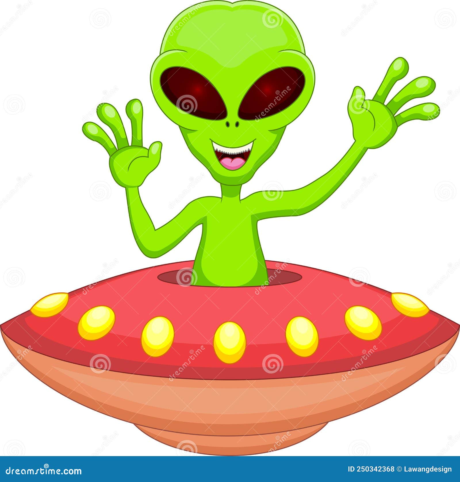Alien Waving Hello Royalty-Free Stock Photography | CartoonDealer.com ...