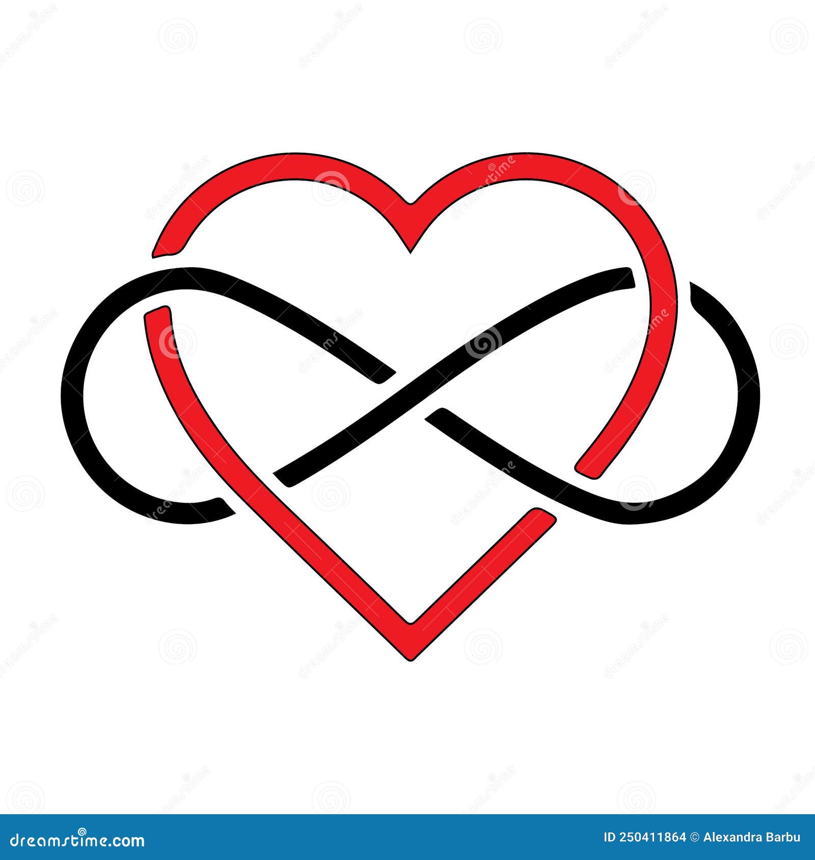 Infinity Heart Logo Symbol for Eternal Bond, Balance, Focus, Harmony ...