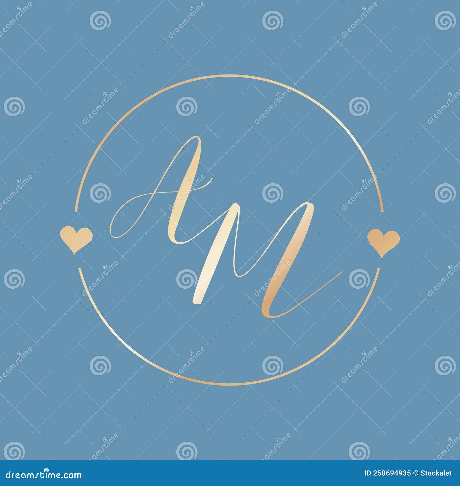 Am Monogram. Calligraphy Letter a, Letter M Signature Logo. Golden ...