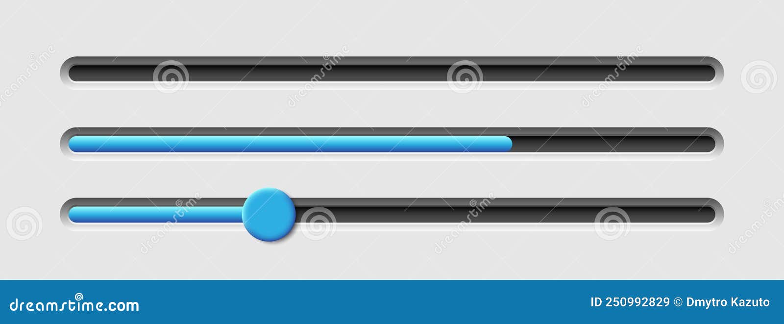 Loading Bar or Slider Bar. Vector Clipart Isolated on White Background ...