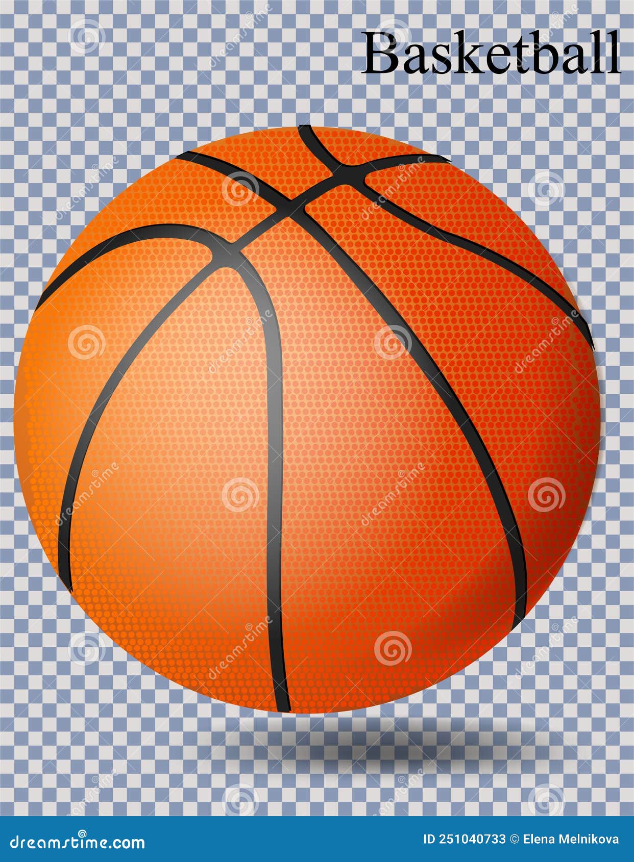 Realistic Basketball on a Transparent Background. Stock Vector ...