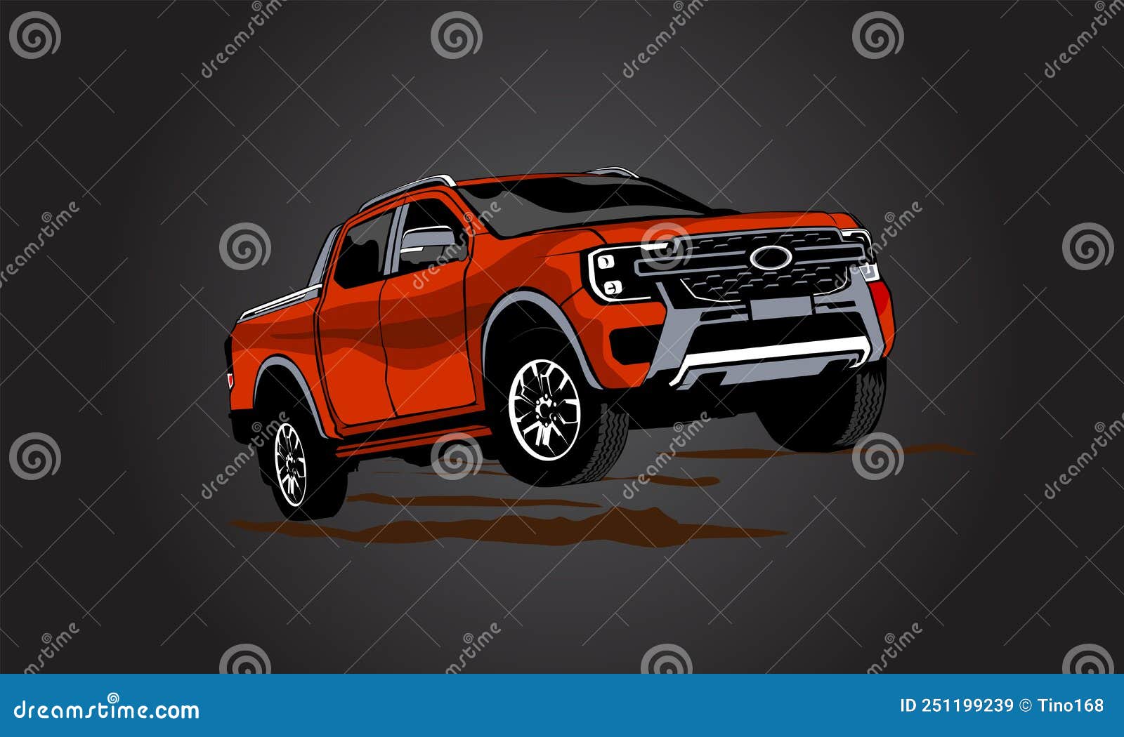 Light Truck Vector Illustration | CartoonDealer.com #64402100