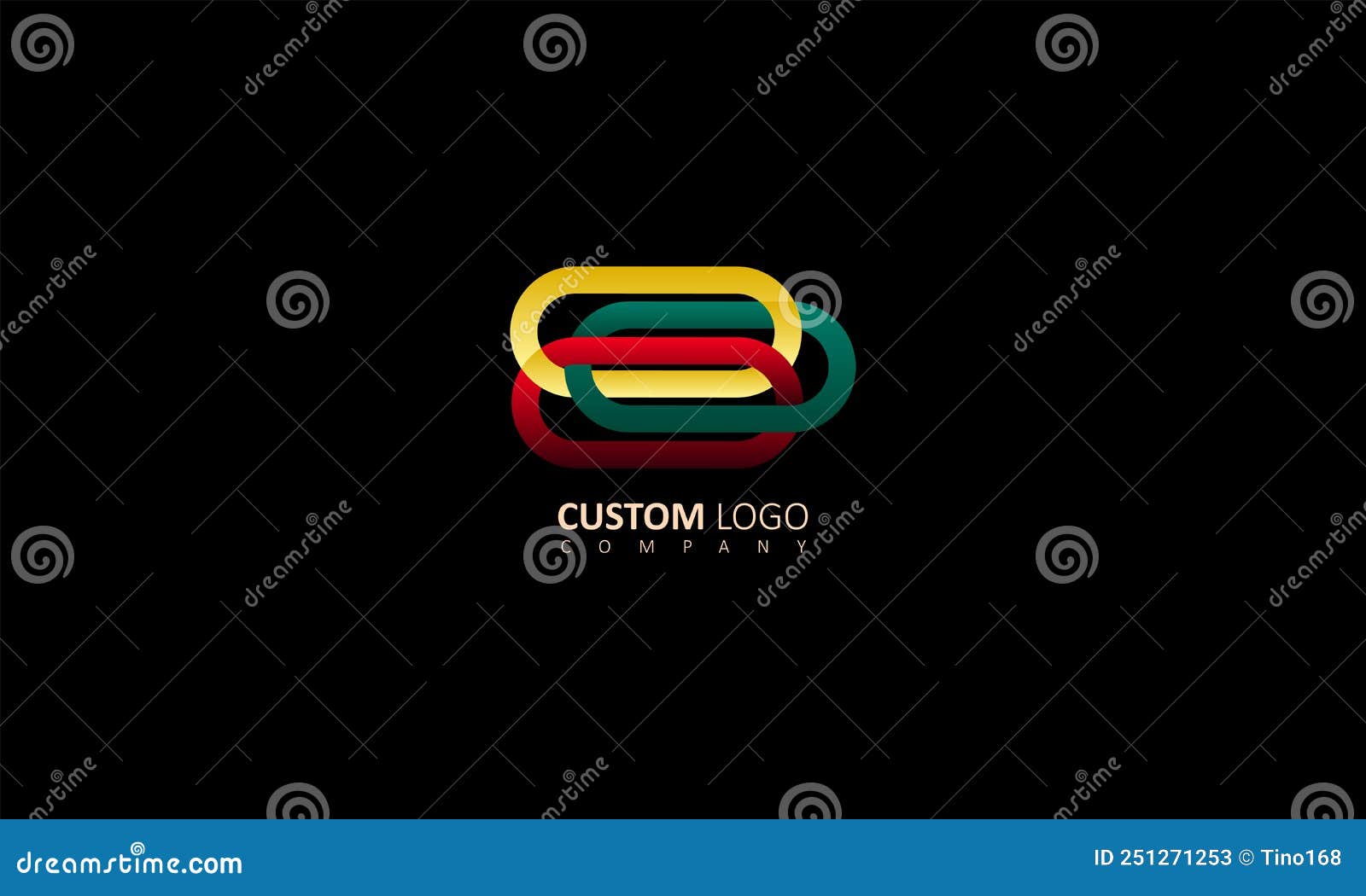 Three Color Vector Logo Design Stock Vector - Illustration of color ...