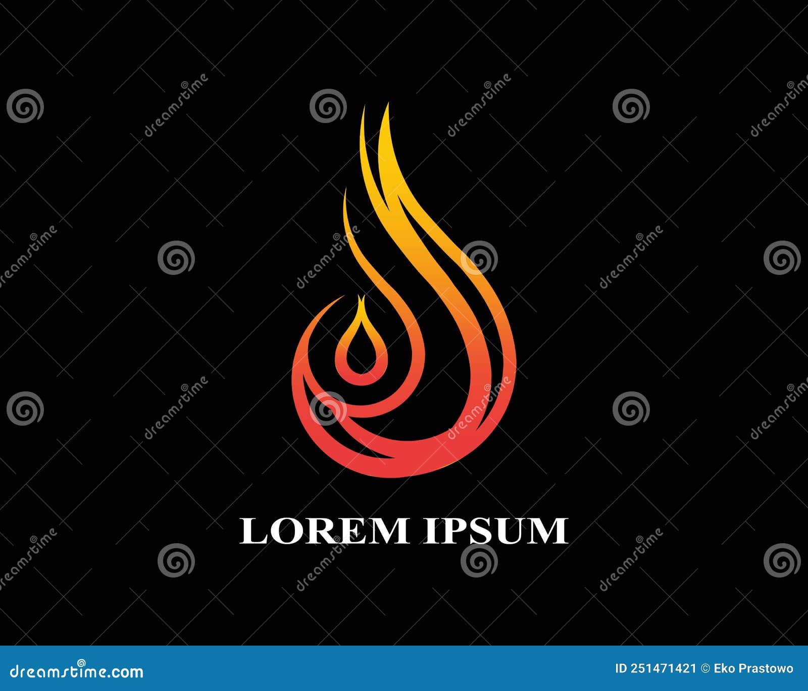 Fire Logo or Icon Design Template Stock Illustration - Illustration of ...