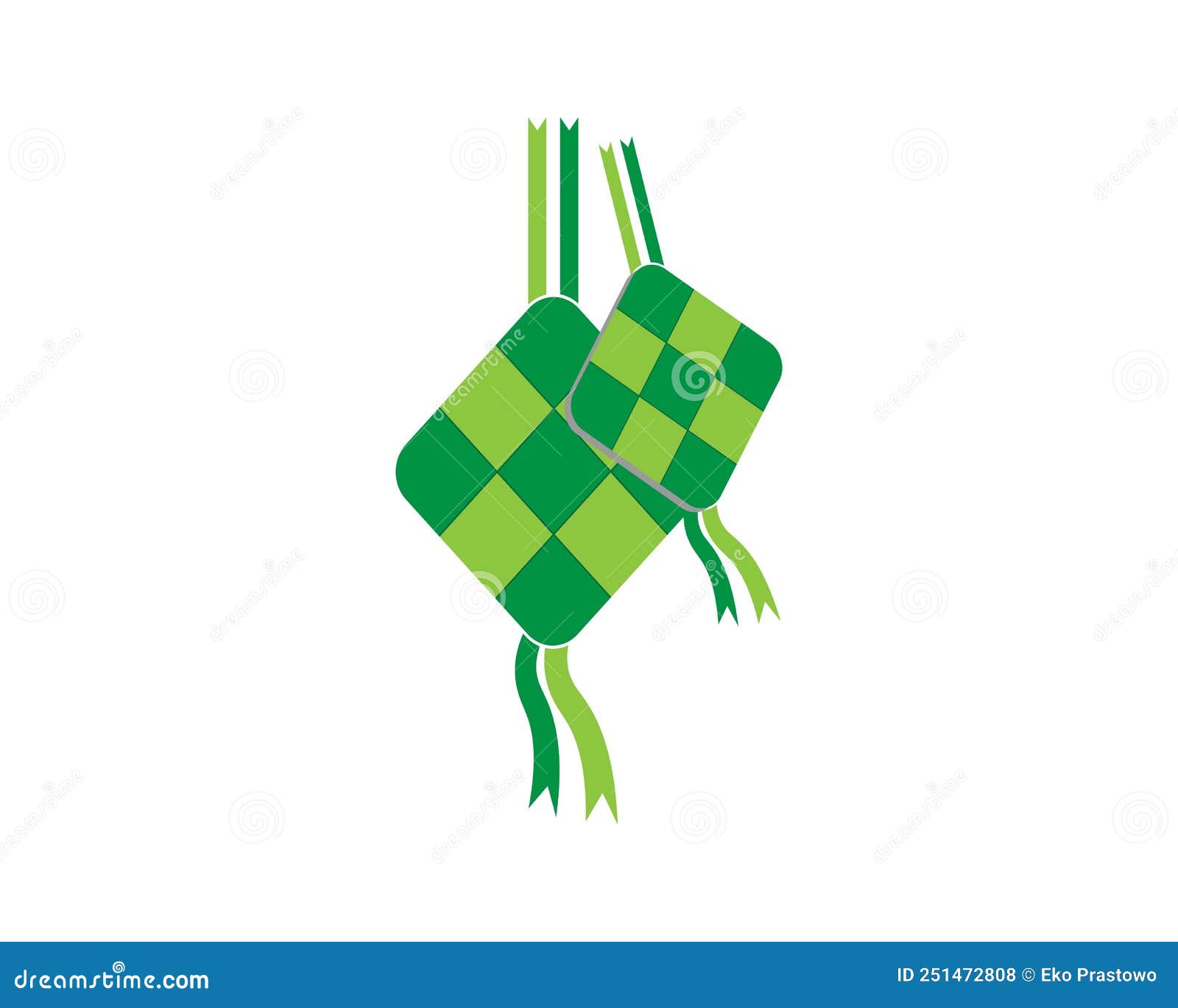 Ketupat Icon For Aidil Fitri Ramadan Symbol In Flat Illustration Vector ...