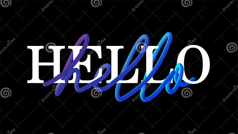 Hello. Lettering for Banner, Poster and Sticker Concept with Text Hello ...