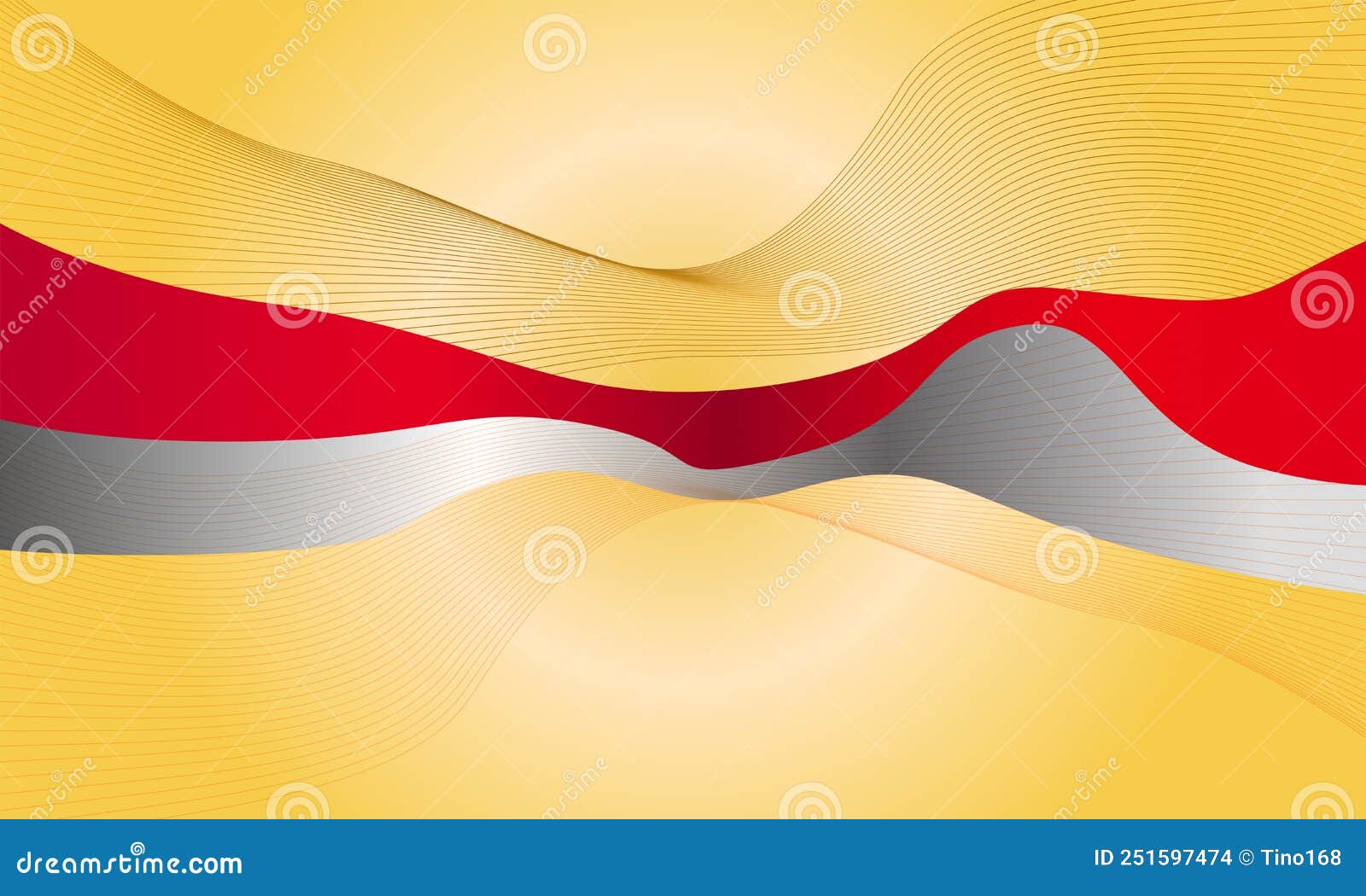 Red White Flag with Gold Abstract Vector Stock Vector - Illustration of ...