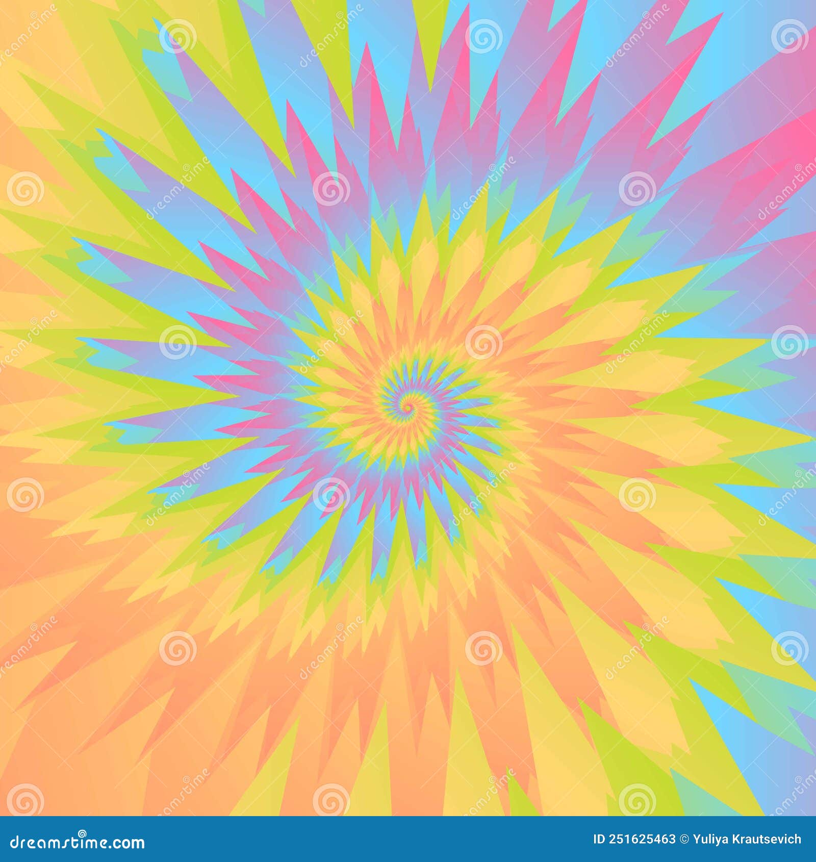 Abstract Rainbow Swirl Background. Tie Dye Pattern Stock Vector ...